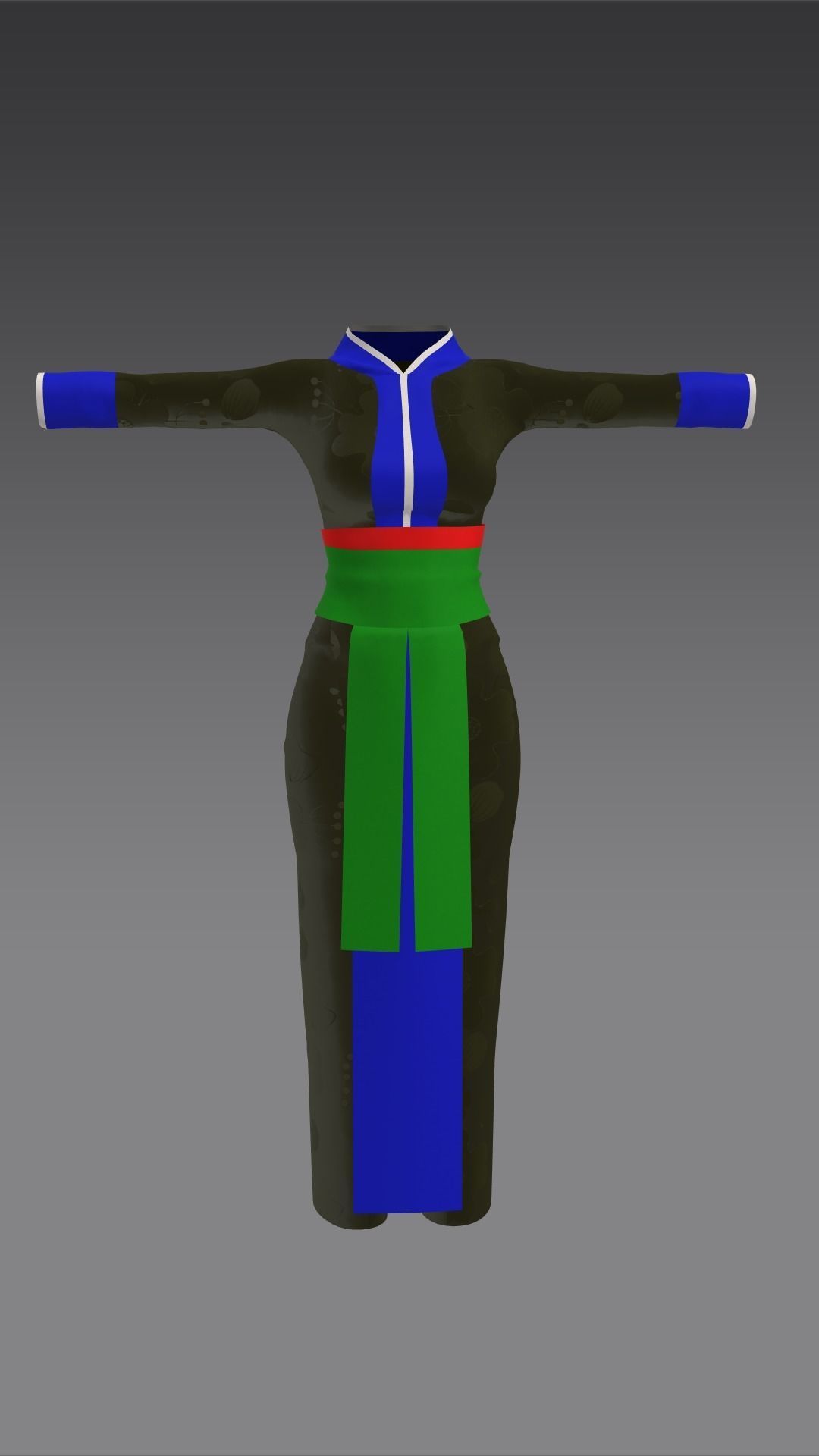 Hmong girl pants outfit for cartoon 3d animation 3D model | CGTrader