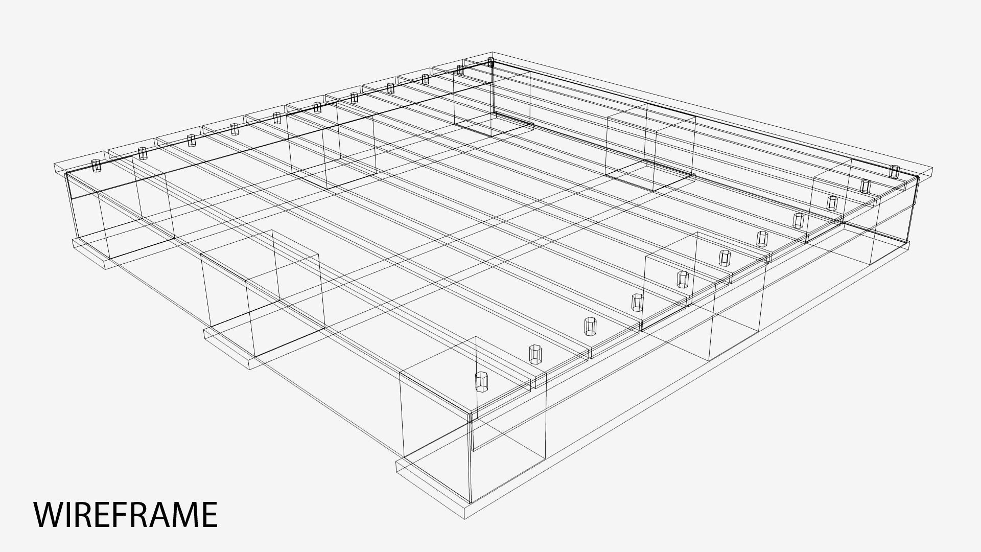Pallet - Two Way Block 3D model | CGTrader