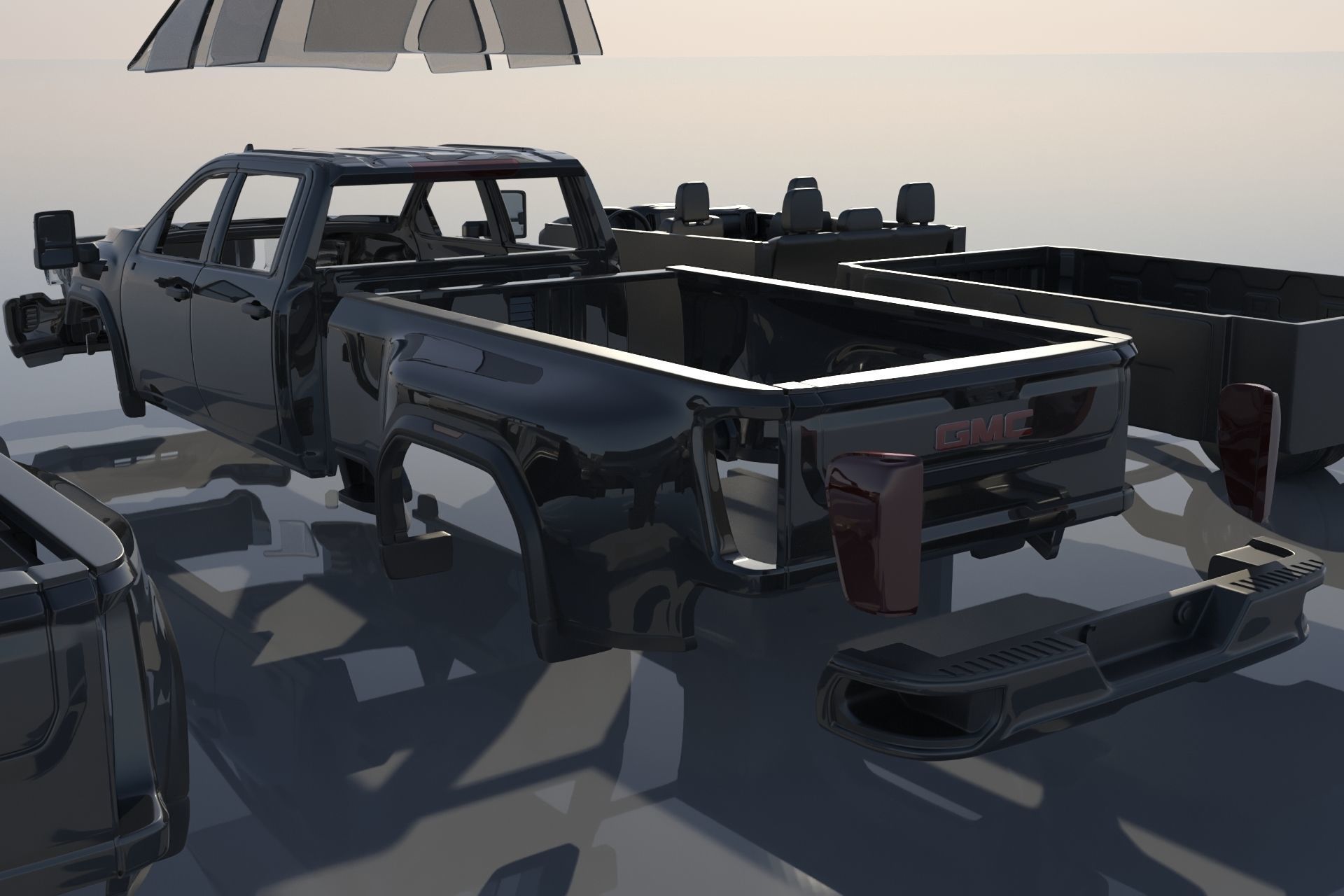 GMC Sierra 3500HD - 2022 3D model 3D printable | CGTrader