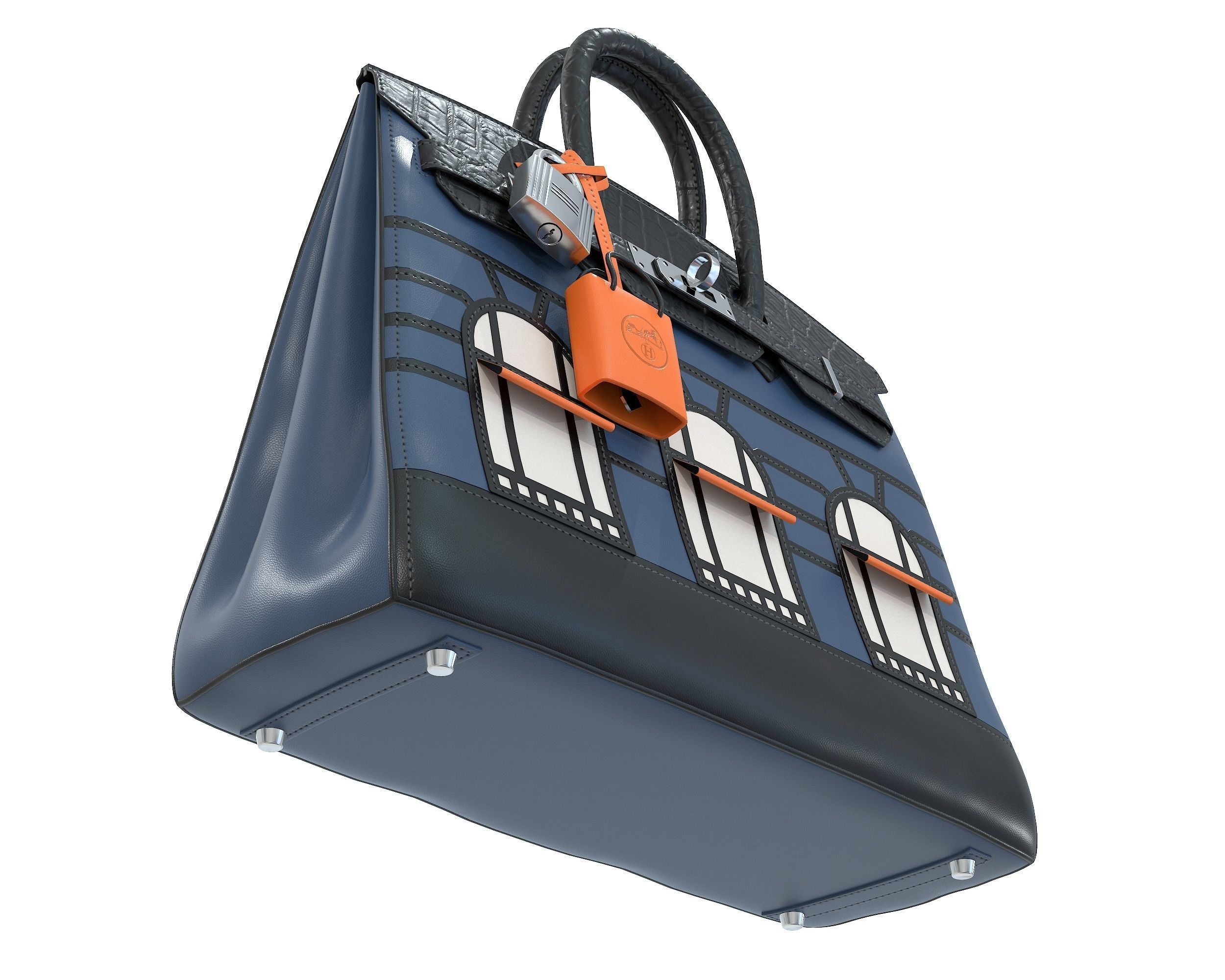3D Model Collection Hermes Birkin 20 Sellier Faubourg Bag Palladium ...