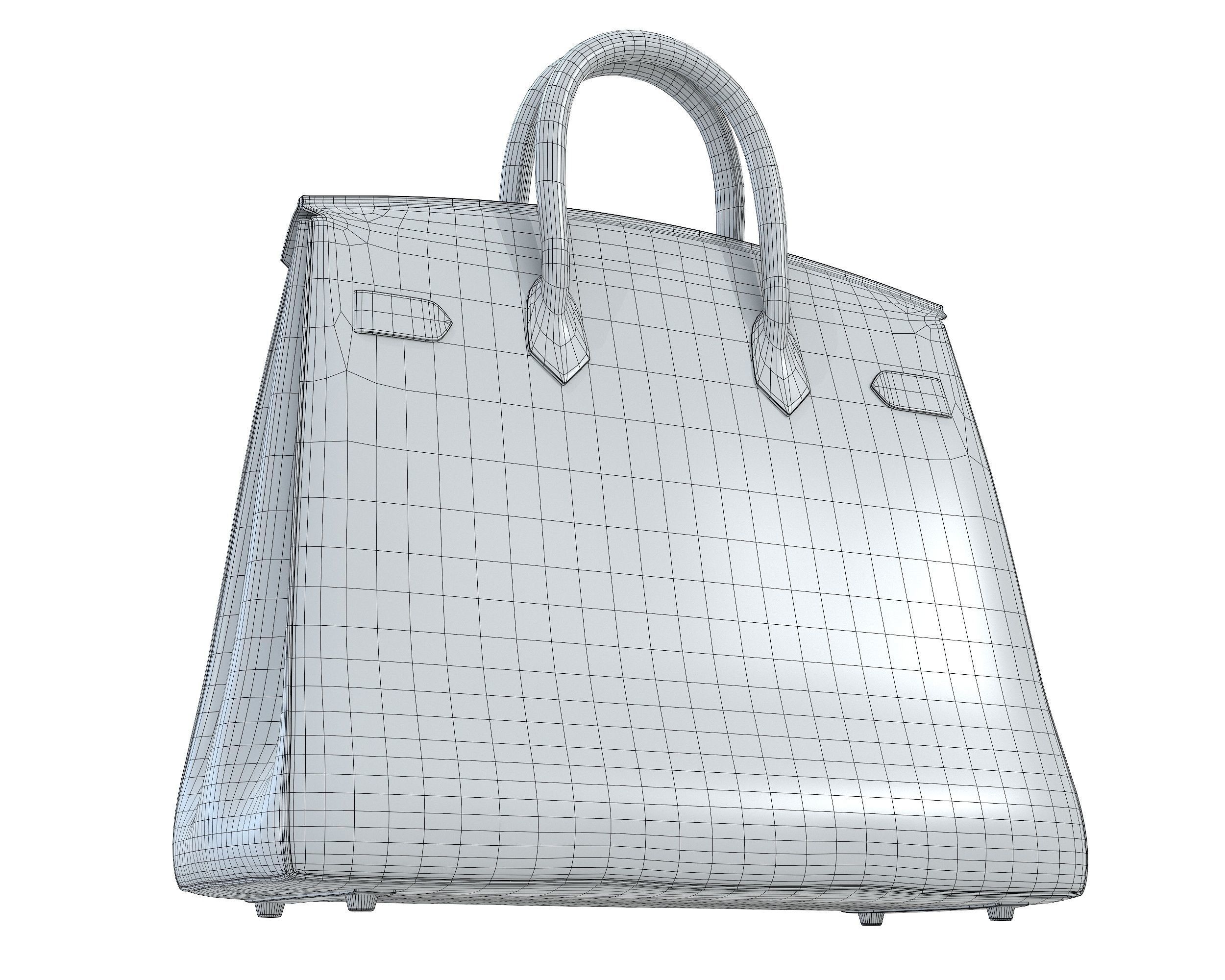 3D Model Collection Hermes Birkin 20 Sellier Faubourg Bag Palladium ...