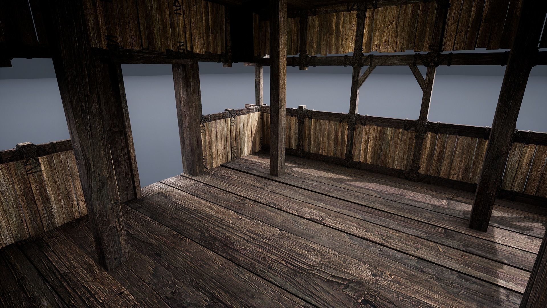 3D model WATCHTOWER PLATFORM MEDIEVAL SLAVIC TOWER VILLAGE COLLECTION ...