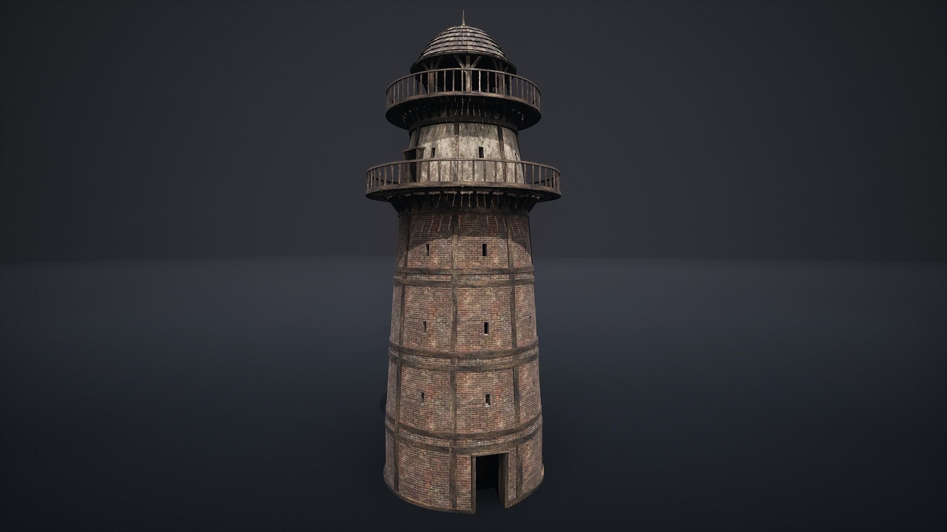 3D model WATCHTOWER PLATFORM MEDIEVAL SLAVIC TOWER VILLAGE COLLECTION ...