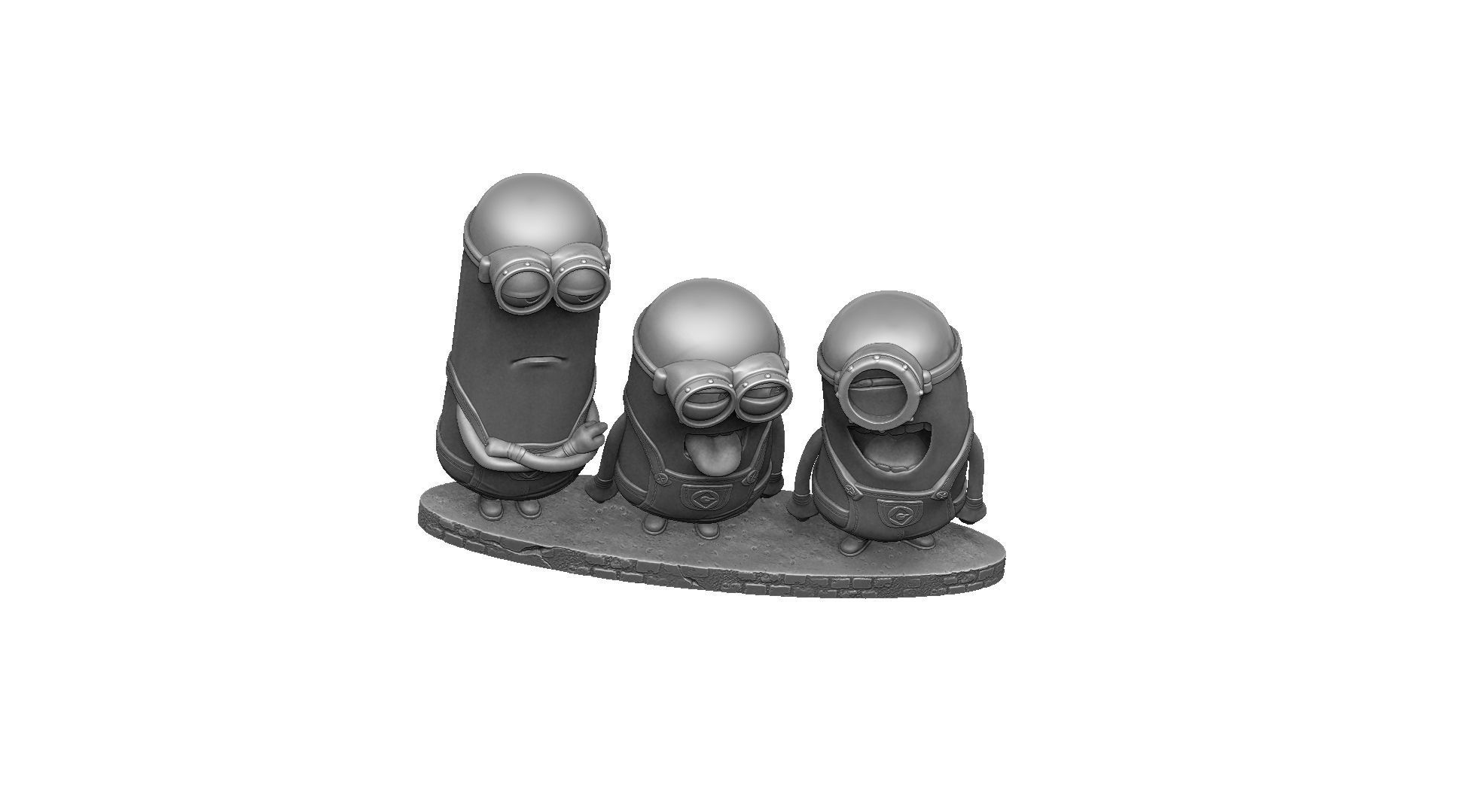 MINIONS FOR 3D PRINT STL OBJ 3D model 3D printable | CGTrader