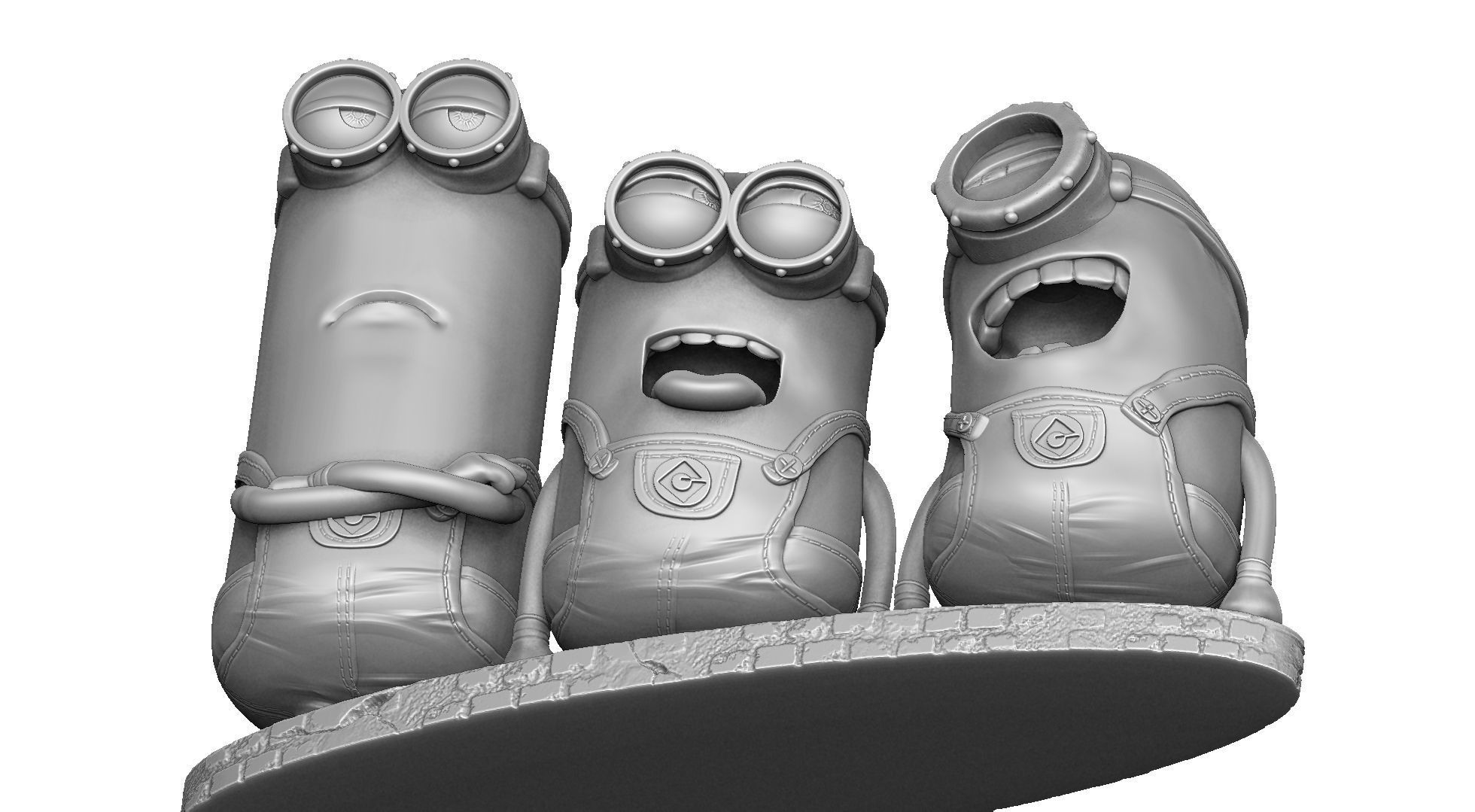 MINIONS FOR 3D PRINT STL OBJ 3D model 3D printable | CGTrader