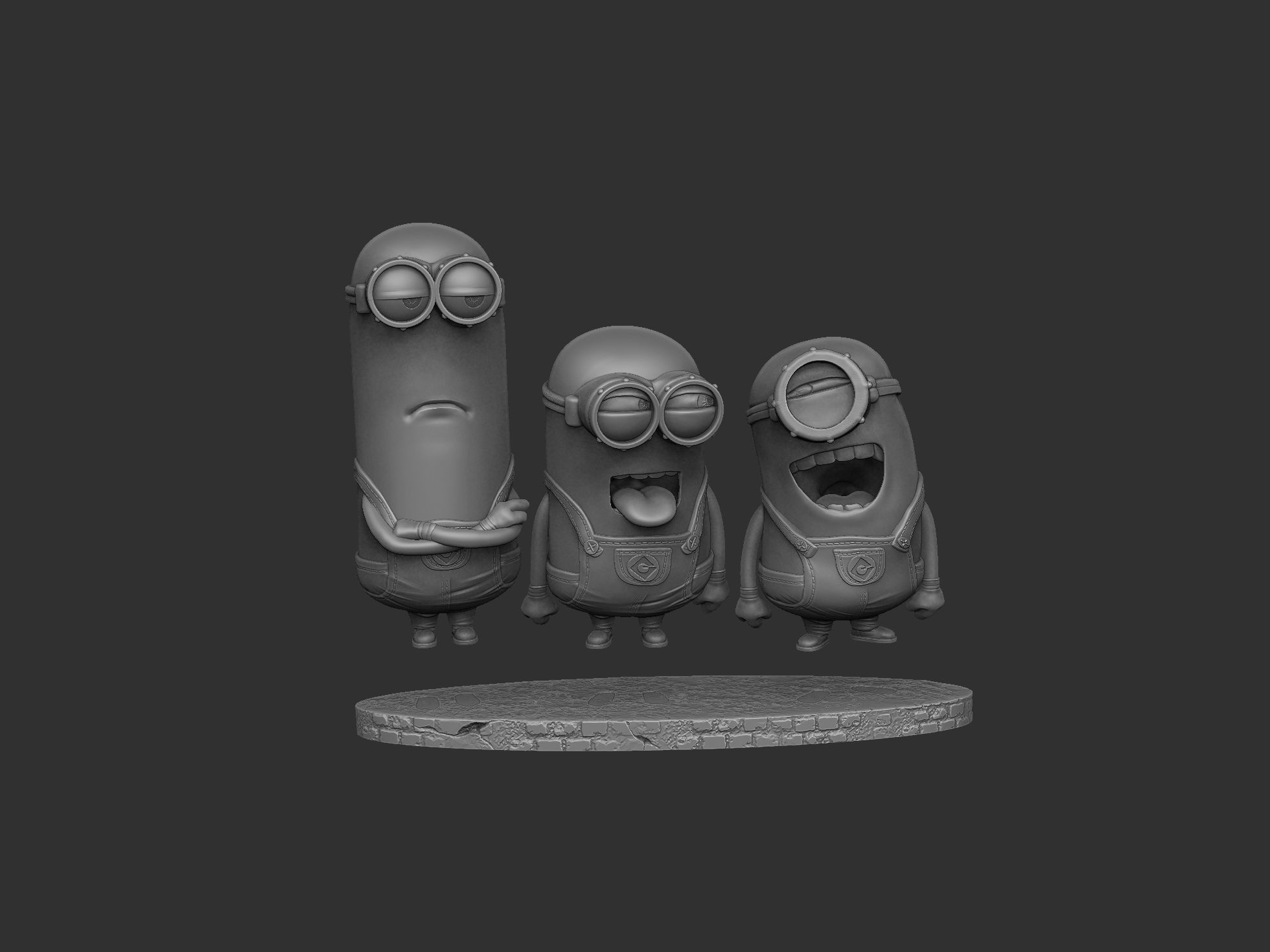 MINIONS FOR 3D PRINT STL OBJ 3D model 3D printable | CGTrader