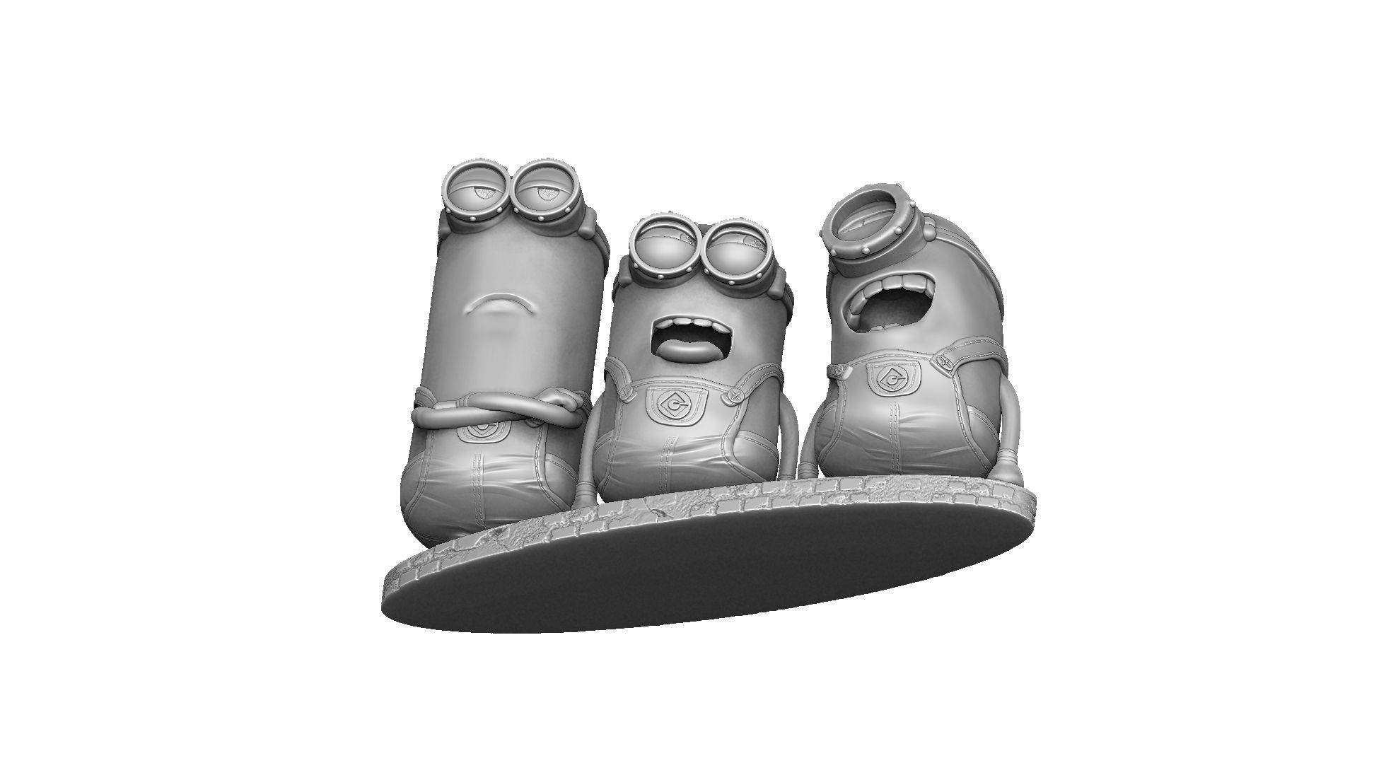 MINIONS FOR 3D PRINT STL OBJ 3D model 3D printable | CGTrader
