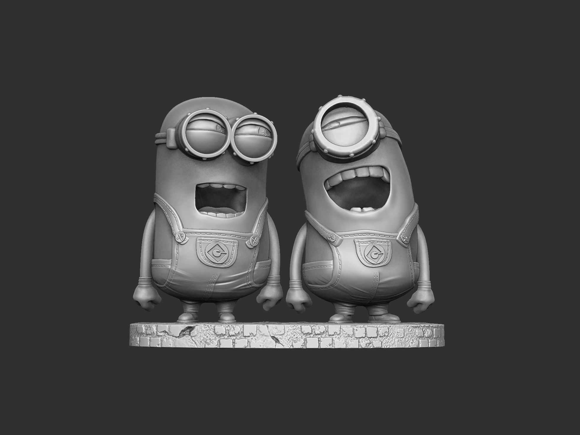 MINIONS FOR 3D PRINT STL OBJ 3D model 3D printable | CGTrader