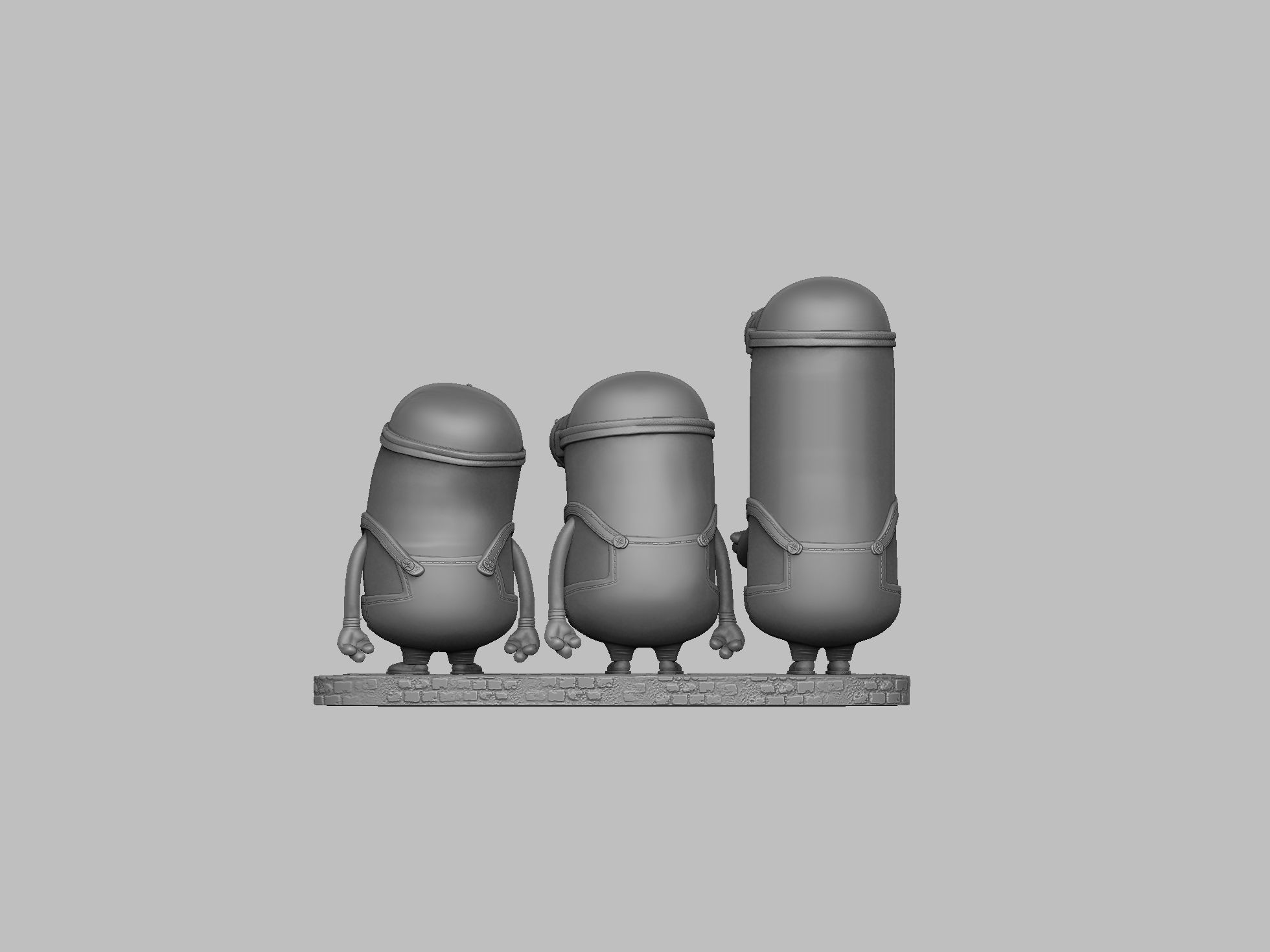 MINIONS FOR 3D PRINT STL OBJ 3D model 3D printable | CGTrader