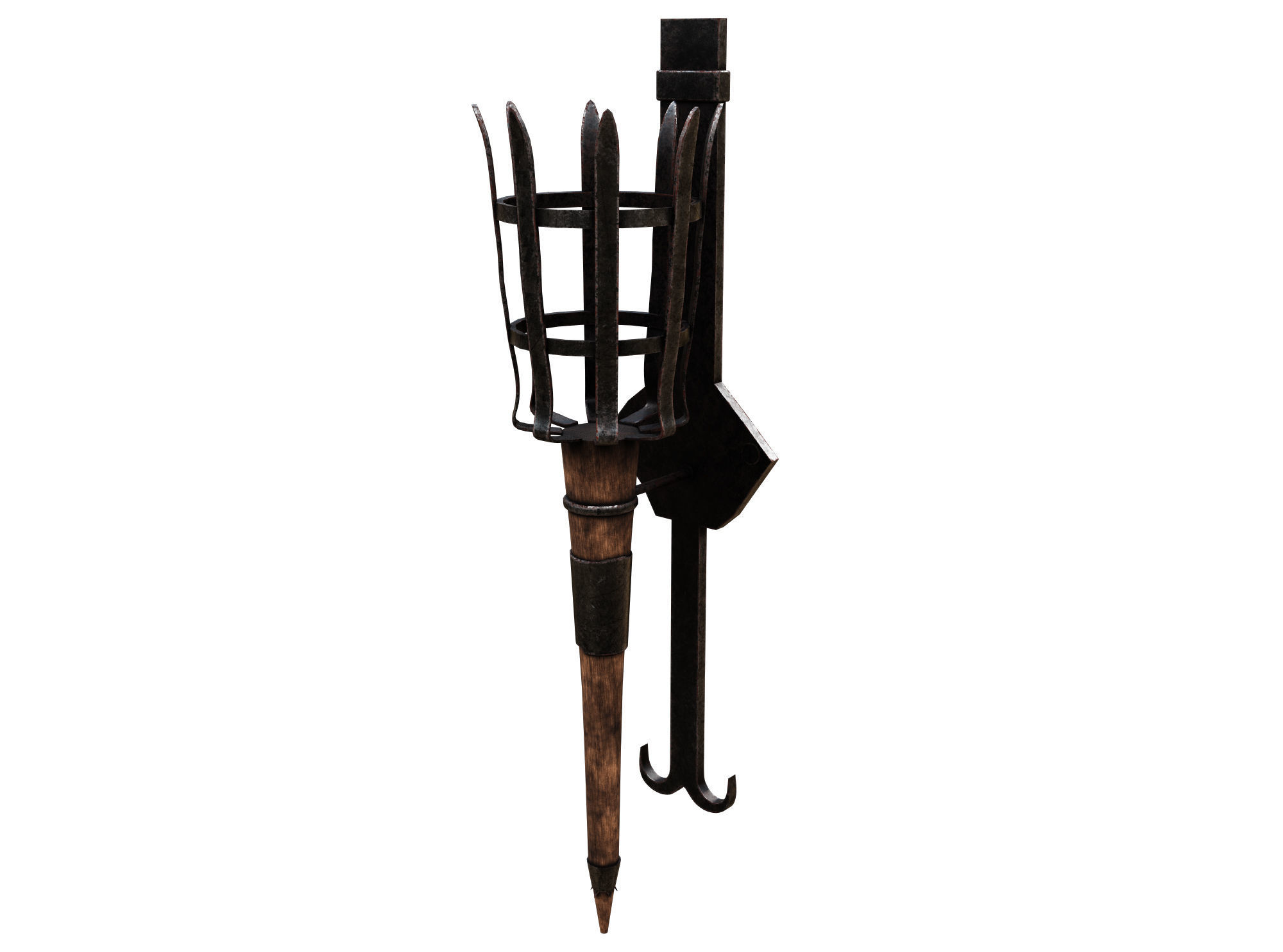 3D model Medieval Torch VR / AR / low-poly | CGTrader