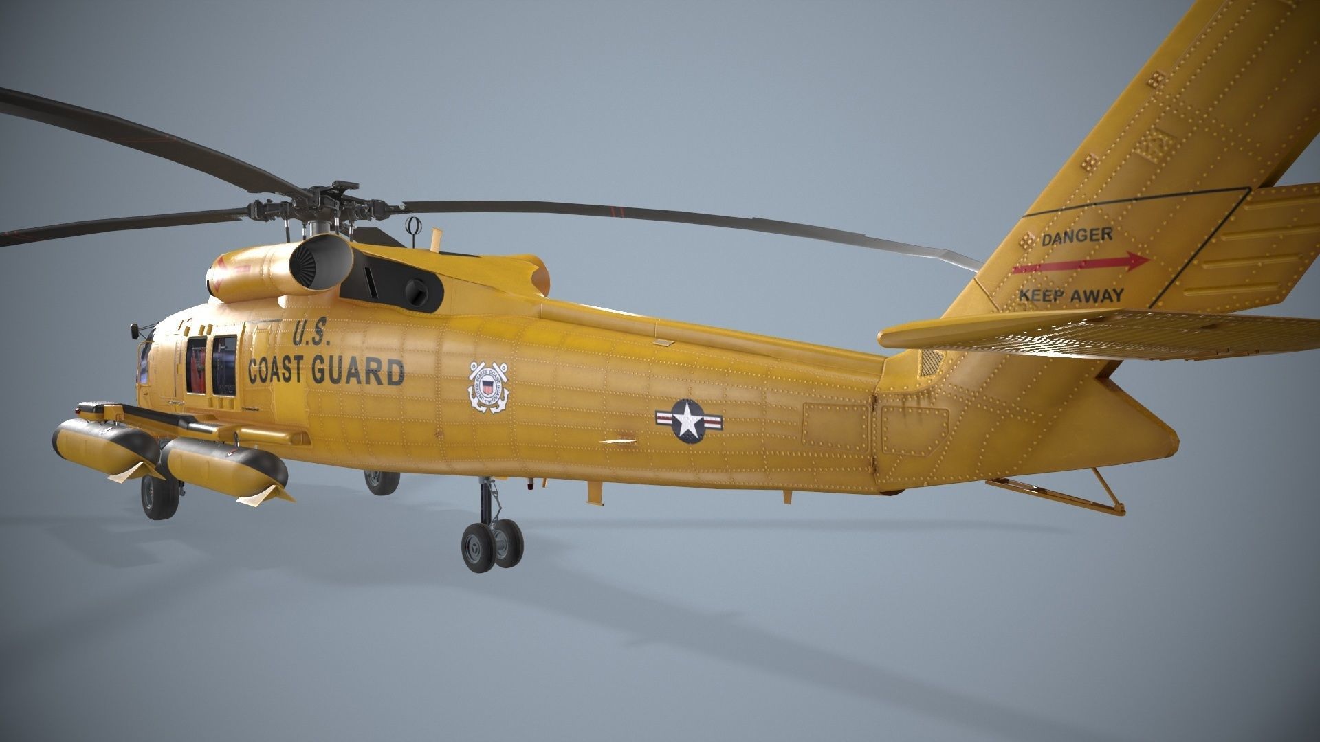 3D model Sikorsky MH-60T Jay Hawk Complex Animation VR / AR / low-poly ...