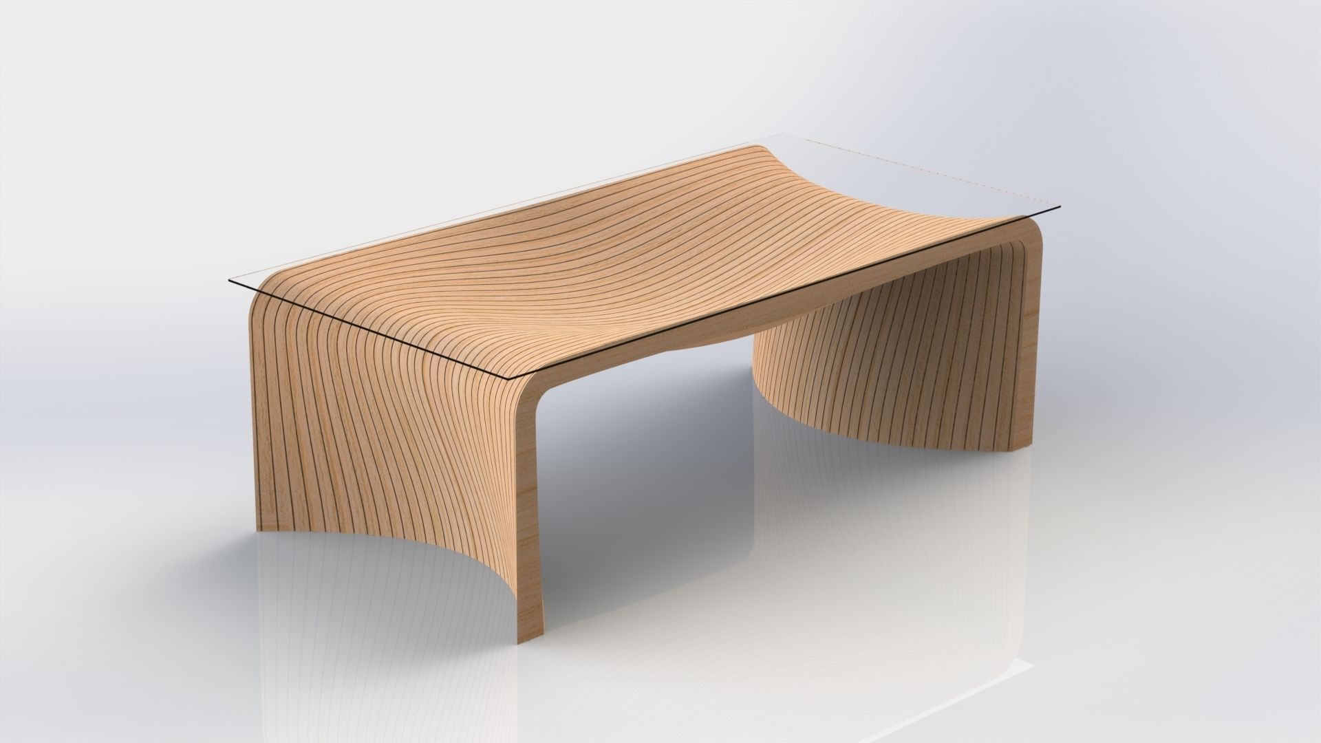 Parametric table U 3D model | CGTrader