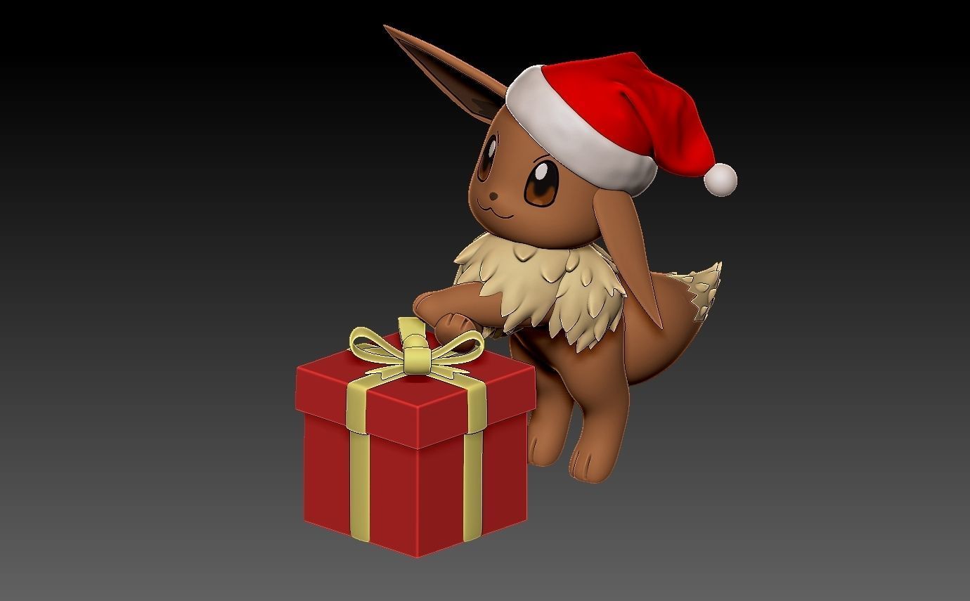 Pokemon eevee christmas 3D model 3D printable | CGTrader