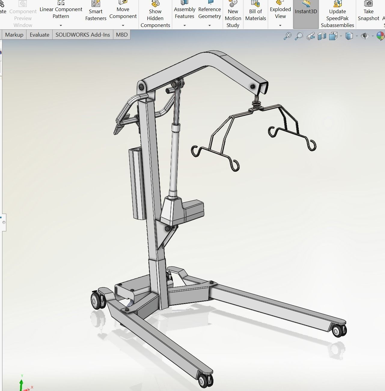 PATIENT HOIST PORTABLE LIFT LIFTER HOSPITAL DISABILITY HOMECARE 3D ...