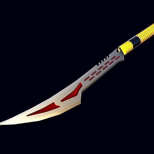Stylized modern sword low-poly game-ready free VR / AR / low-poly 3D ...