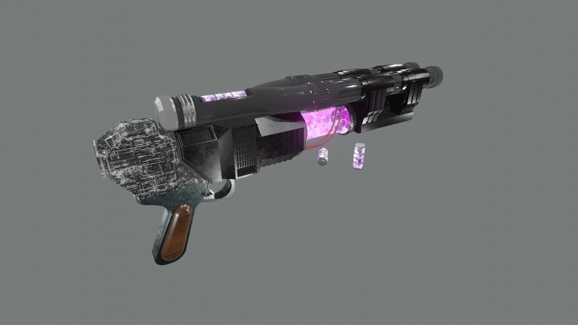 Fantasy Sliquifier Double Barreled Wonder weapon gun 3D model | CGTrader