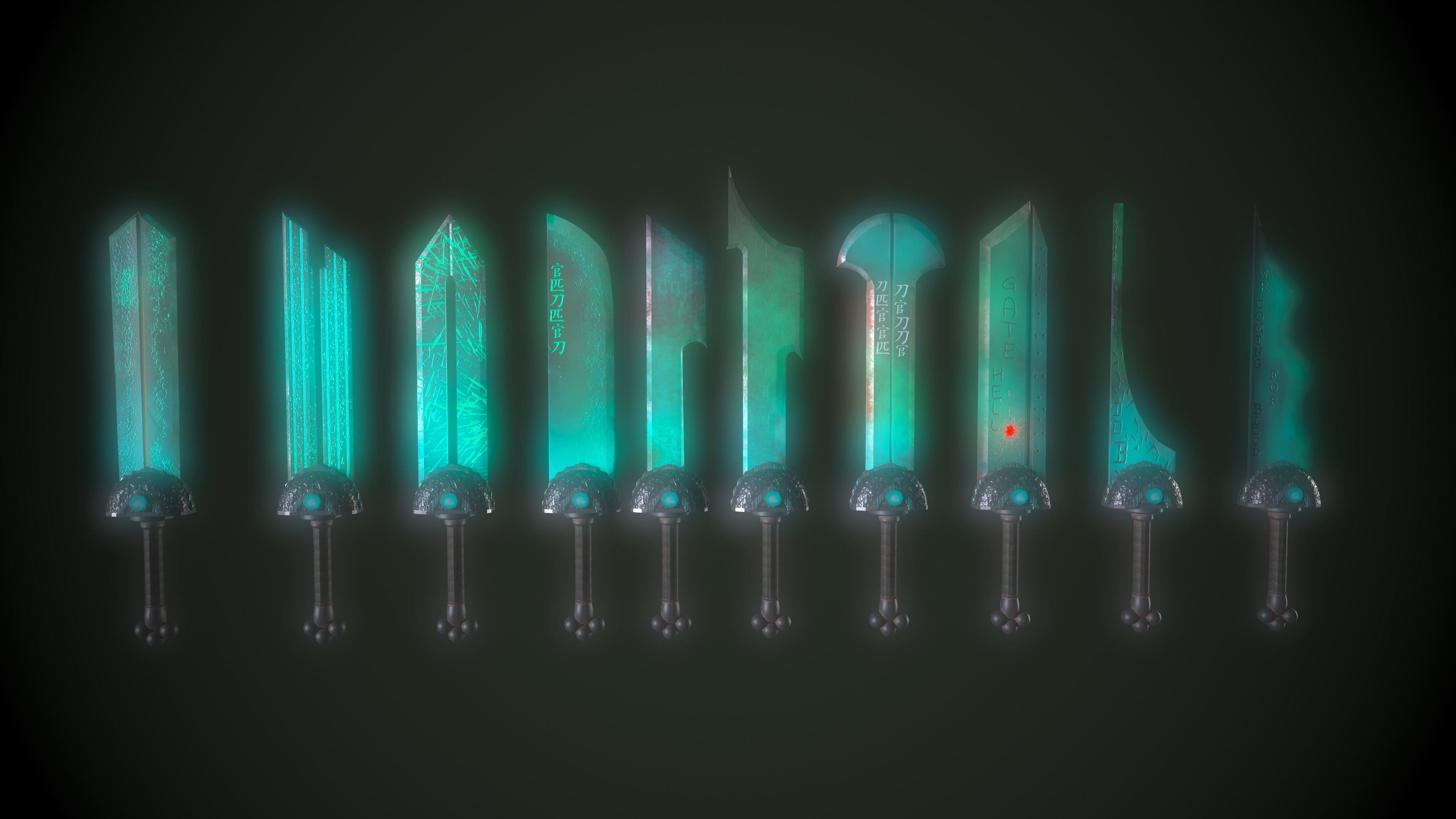 3D model 10 Swords pack VR / AR / low-poly | CGTrader