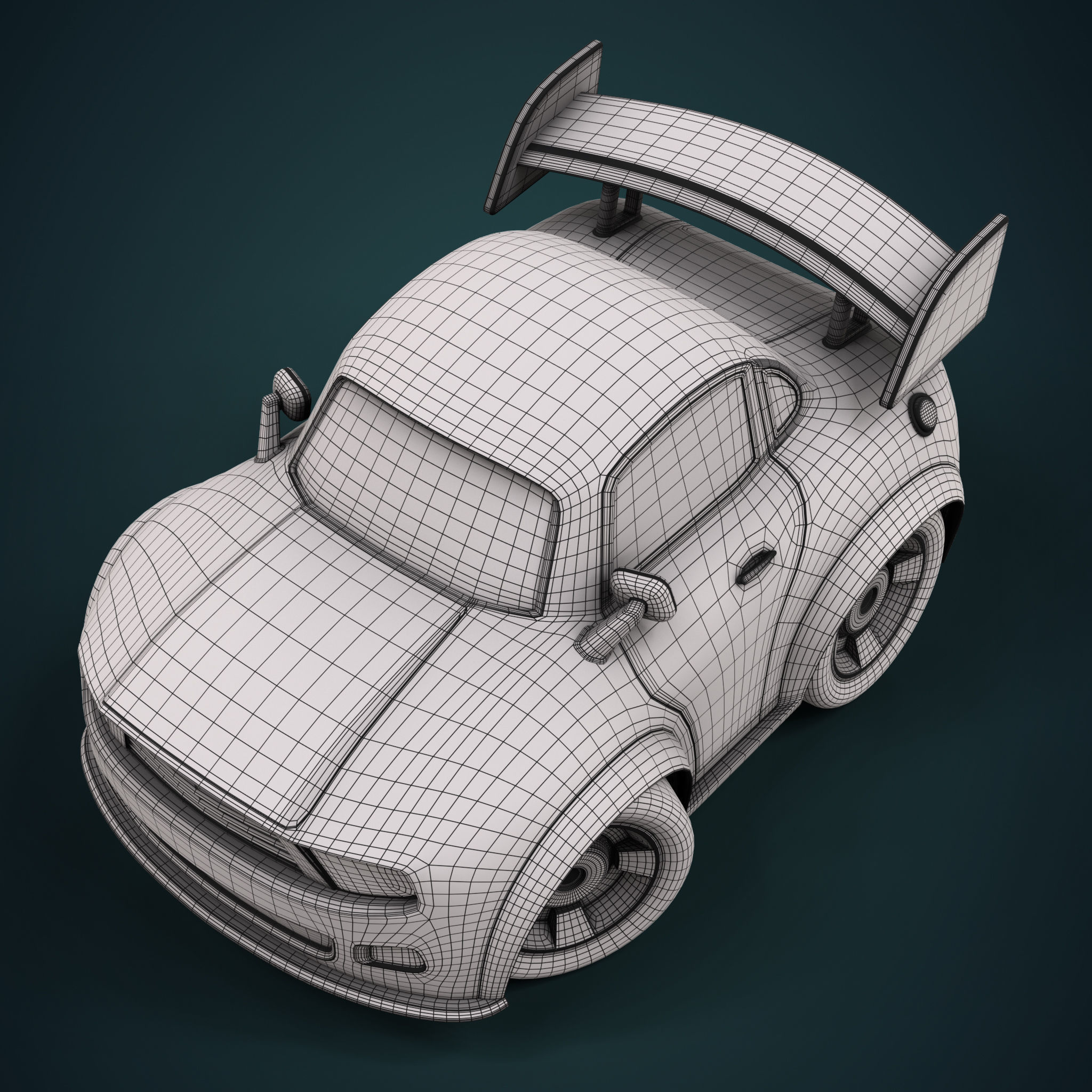 3D model Cartoon Car VR / AR / low-poly | CGTrader