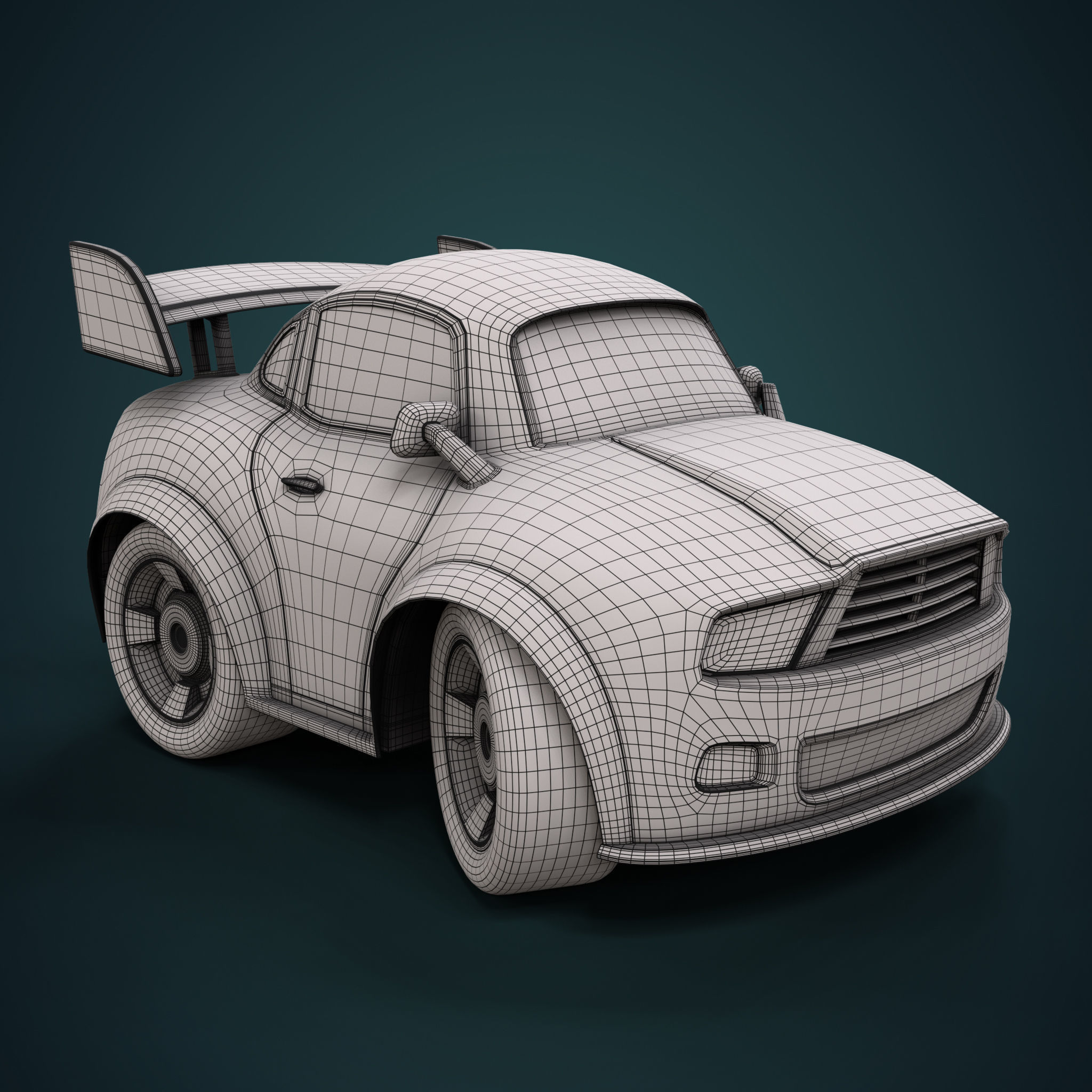 3D model Cartoon Car VR / AR / low-poly | CGTrader