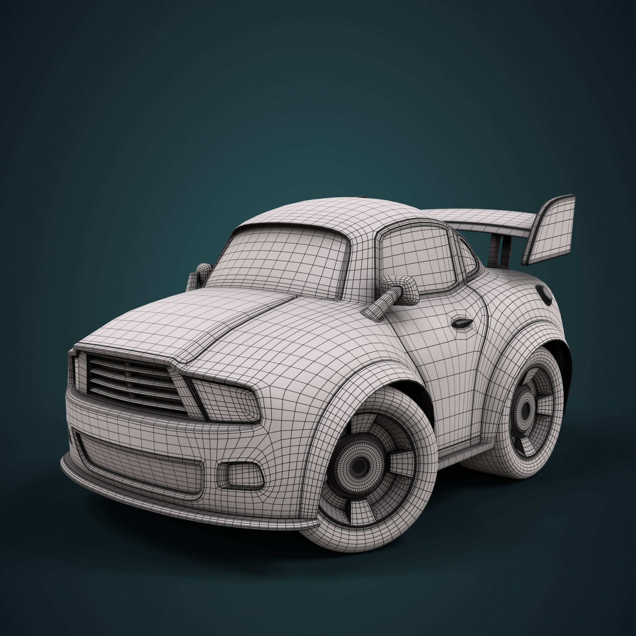 3D model Cartoon Car VR / AR / low-poly | CGTrader