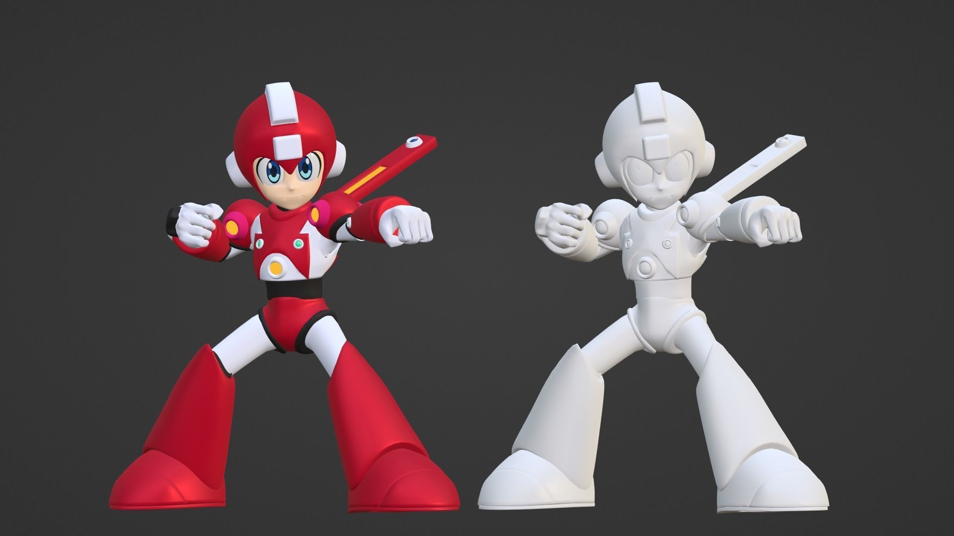 Super Mega Man - Megaman 3D model rigged | CGTrader