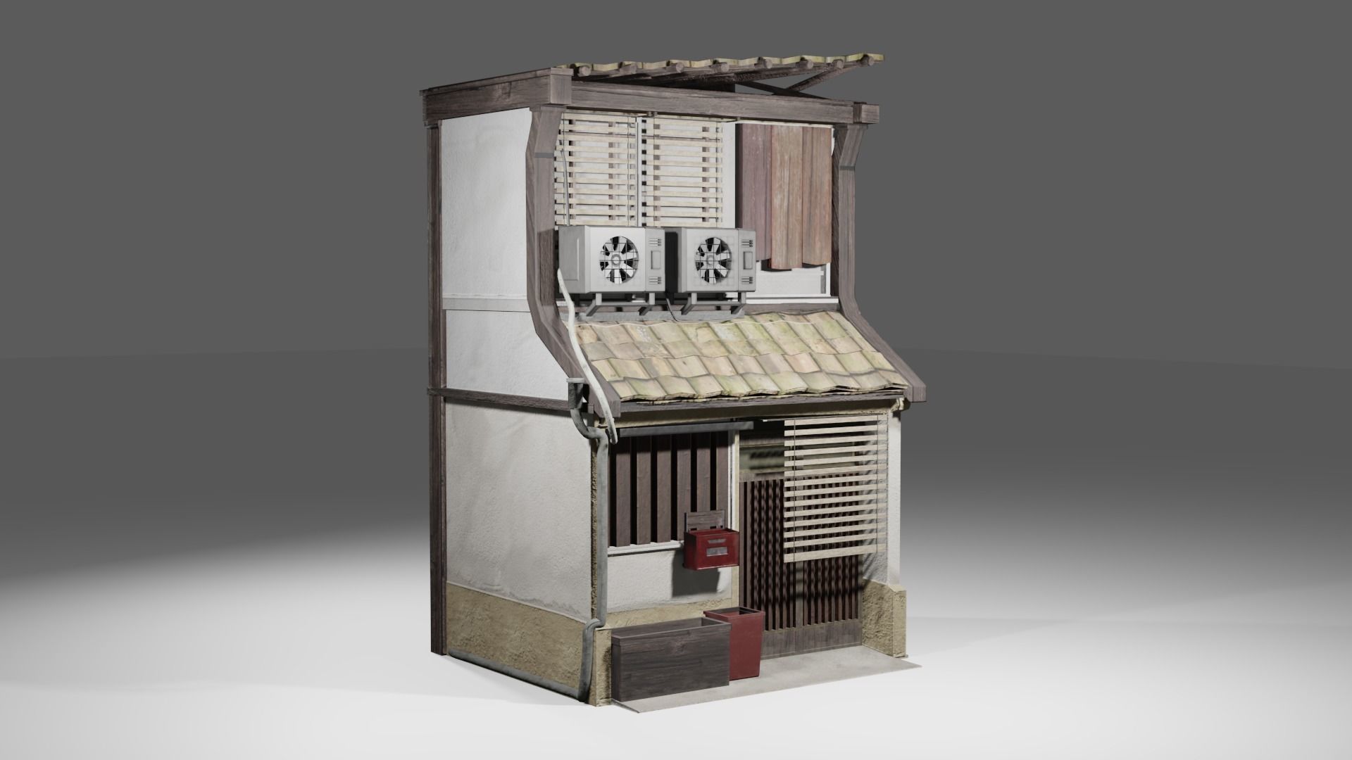 3D model Store model buildings - Low poly realistic VR / AR / low-poly ...