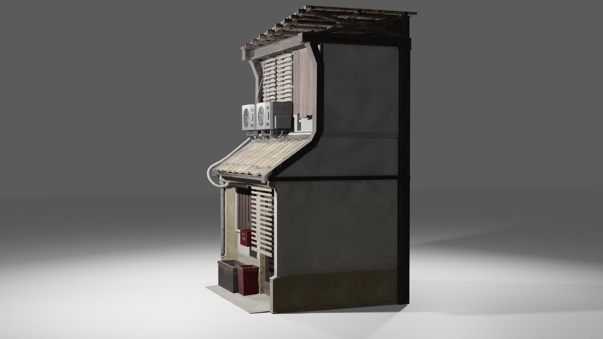 3D model Store model buildings - Low poly realistic VR / AR / low-poly ...