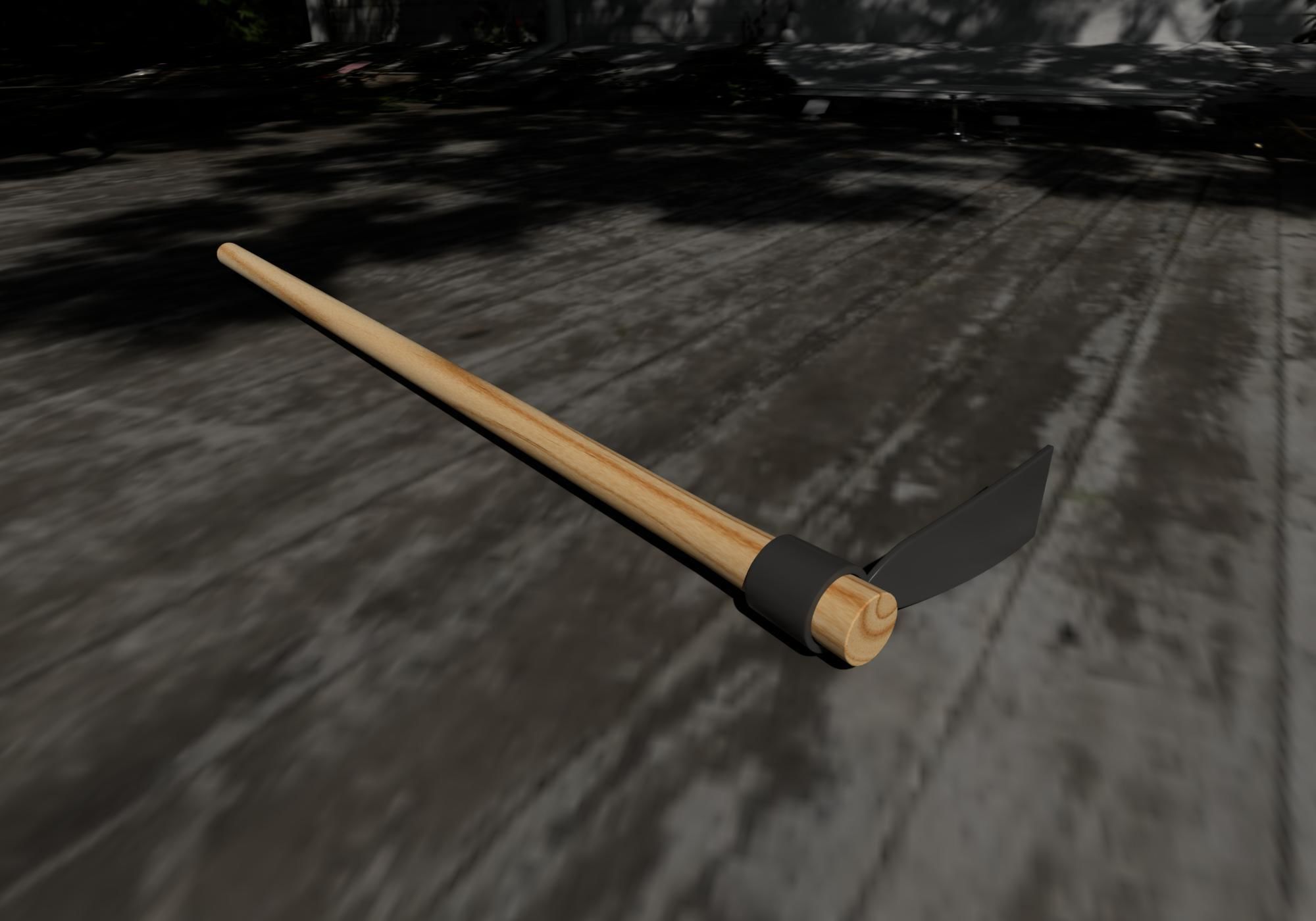 3D model Hoe garden tool VR / AR / low-poly | CGTrader