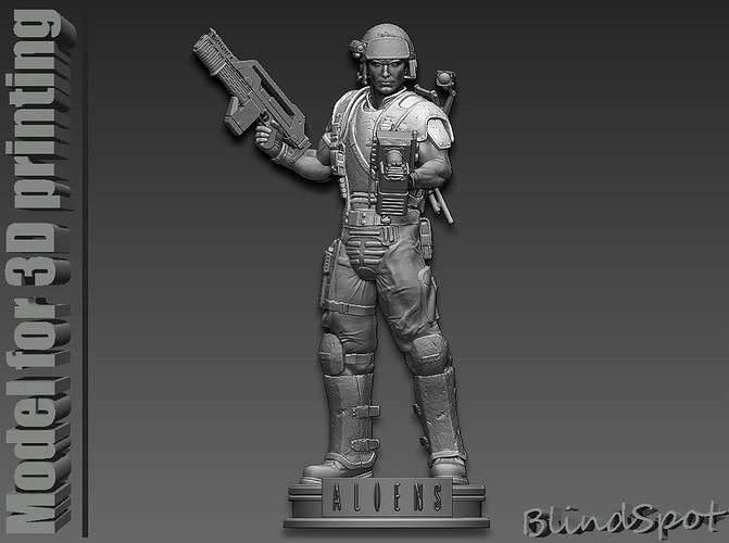 Aliens soldier 3D model 3D printable | CGTrader