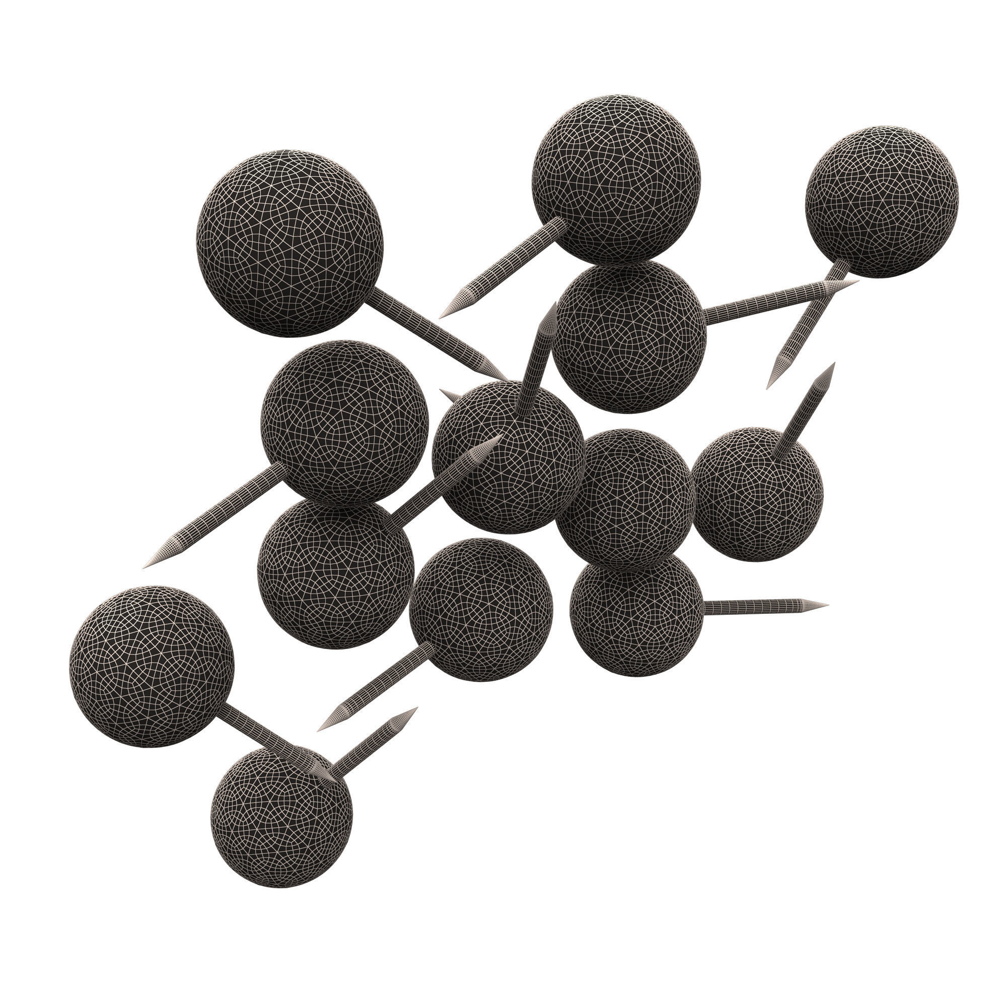 3D model Pile Of Sphere Push Pins VR / AR / low-poly | CGTrader