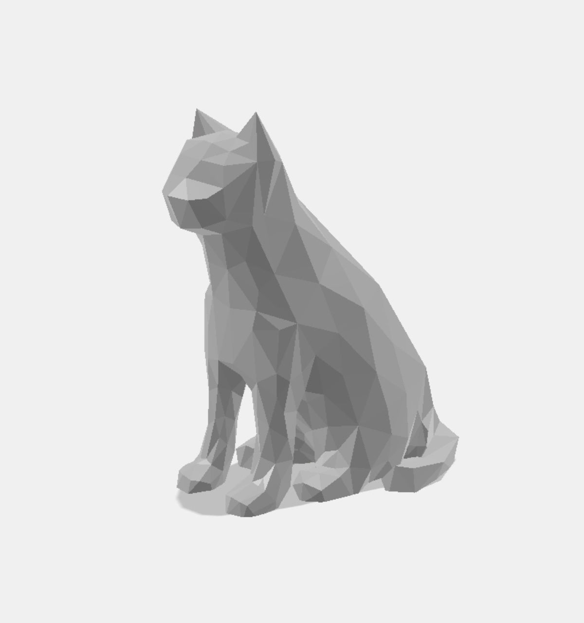 low-polygonized 3D model of a cat 3D model 3D printable | CGTrader