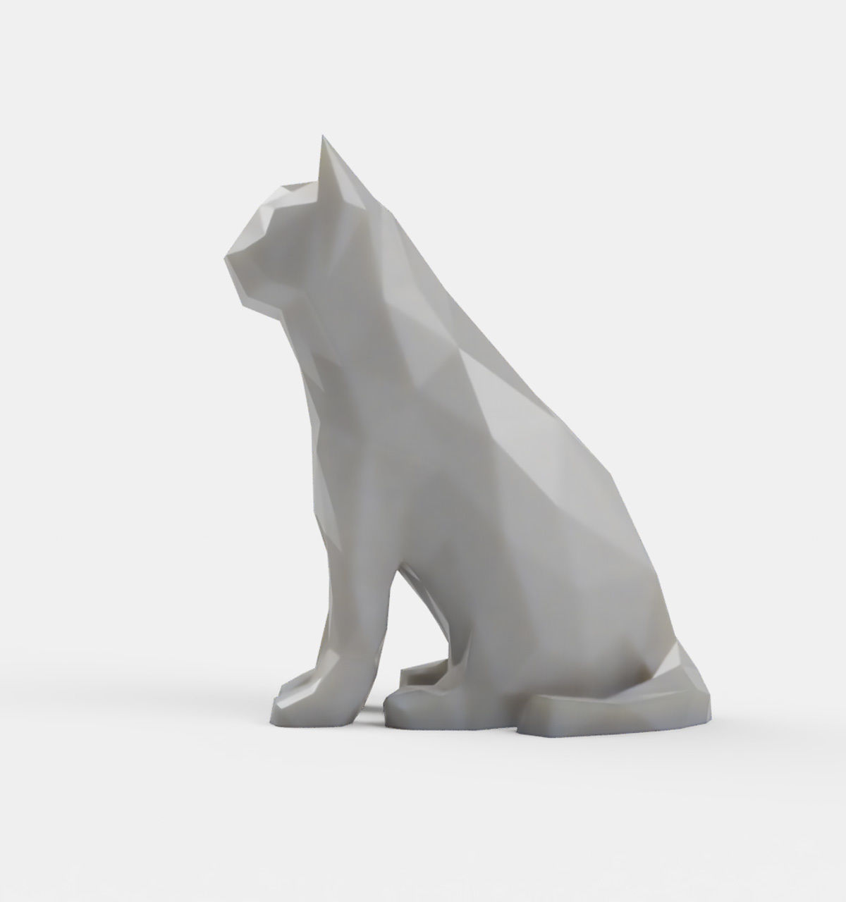 low-polygonized 3D model of a cat 3D model 3D printable | CGTrader