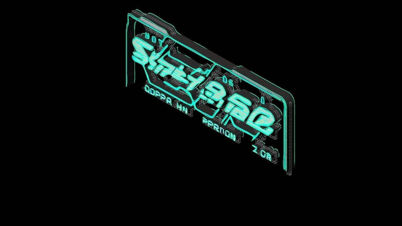 3D model Sci-Fi Sci Fi Cyberpunk City Sign Ad Light Board Street 96 VR ...