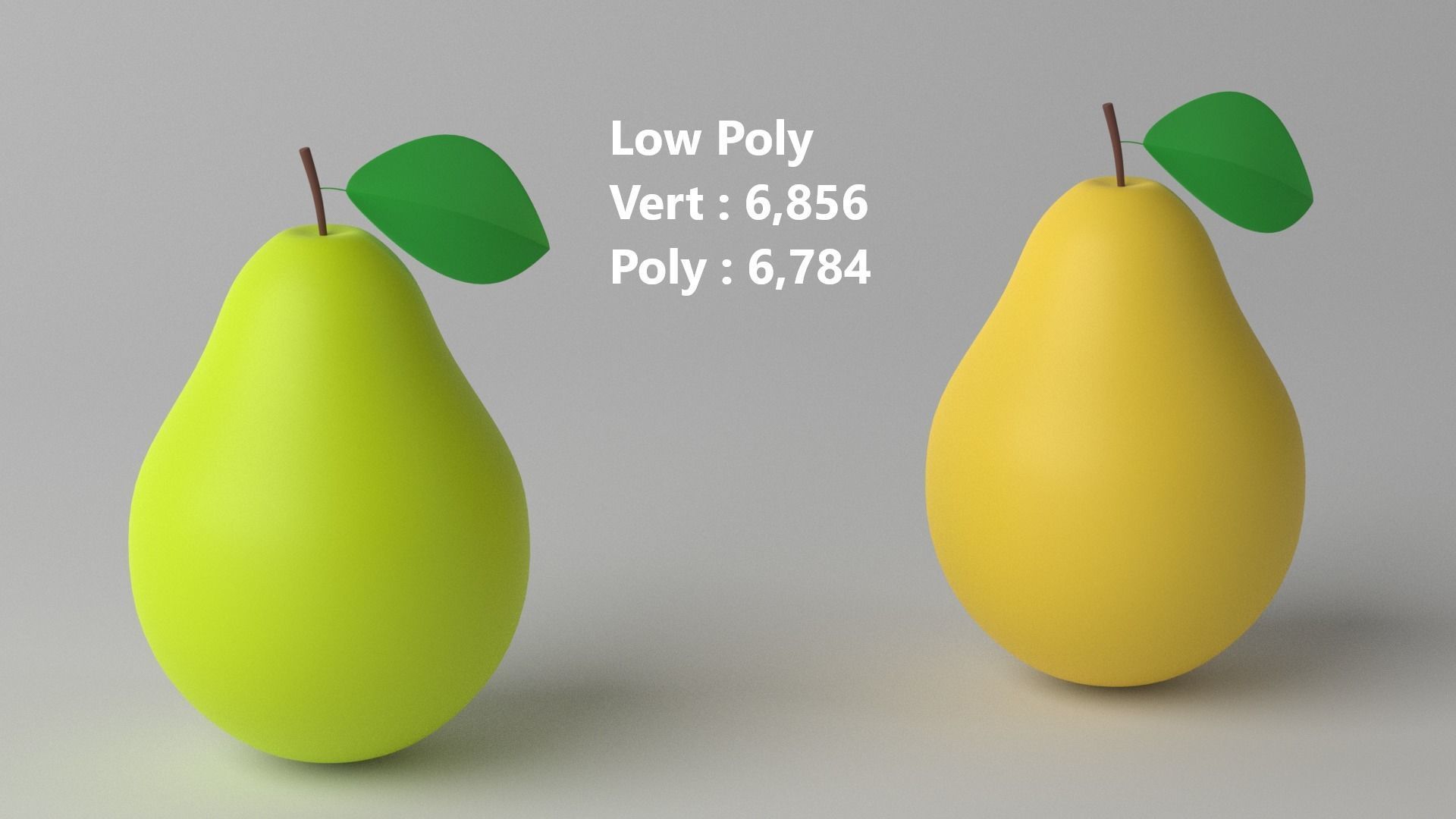 3D model Cartoon Cute Pear Fruit VR / AR / low-poly | CGTrader