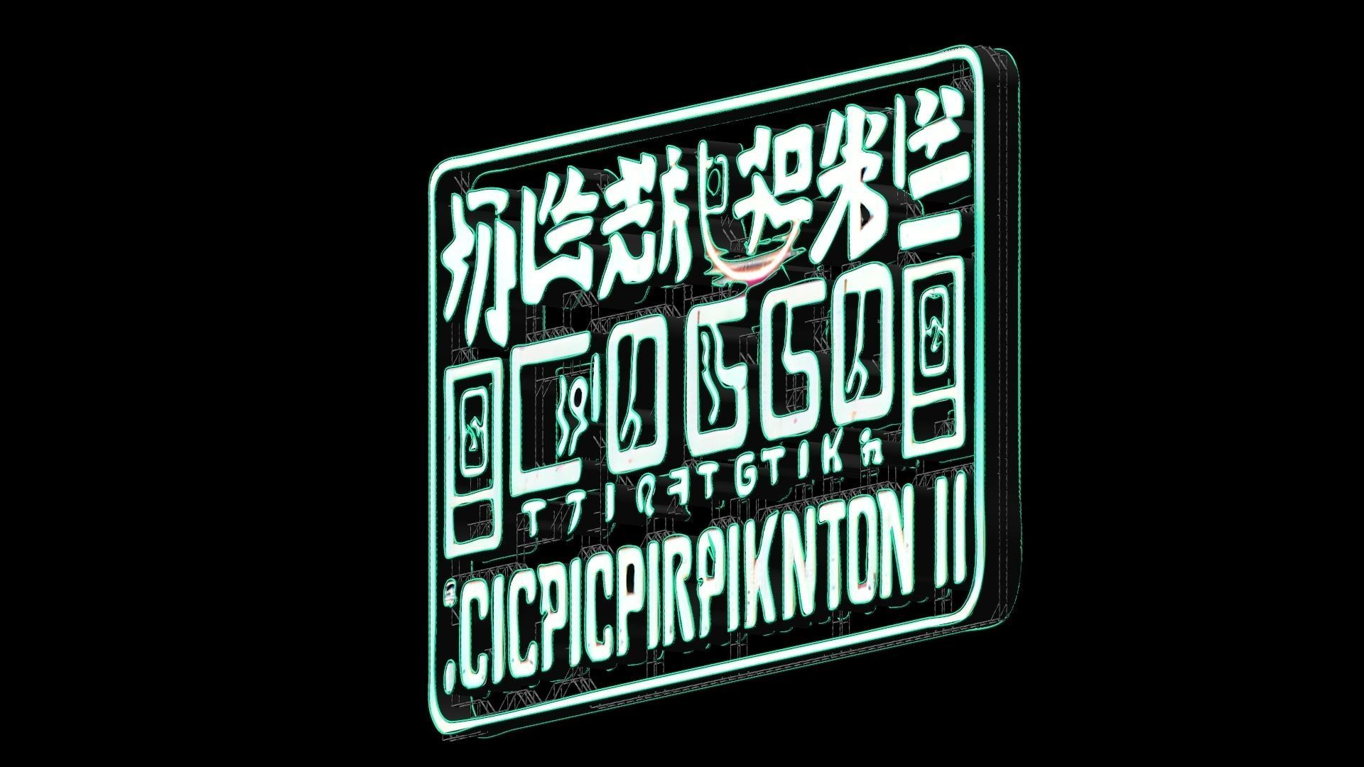 3D model Sci-Fi Sci Fi Cyberpunk City Sign Ad Light Board Street 37 VR ...