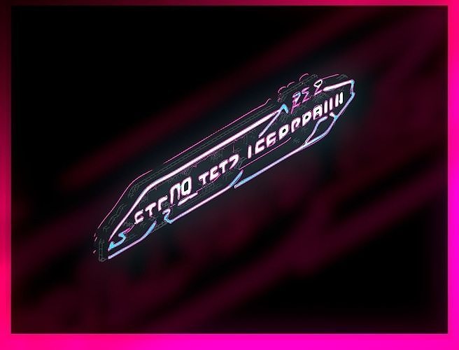 3D model Sci-Fi Sci Fi Cyberpunk City Sign Ad Light Board Street 32 VR ...