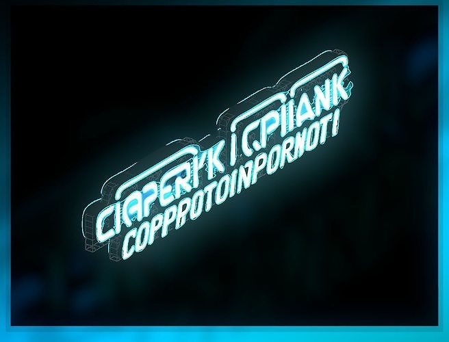 3D model Sci-Fi Sci Fi Cyberpunk City Sign Ad Light Board Street 27 VR ...