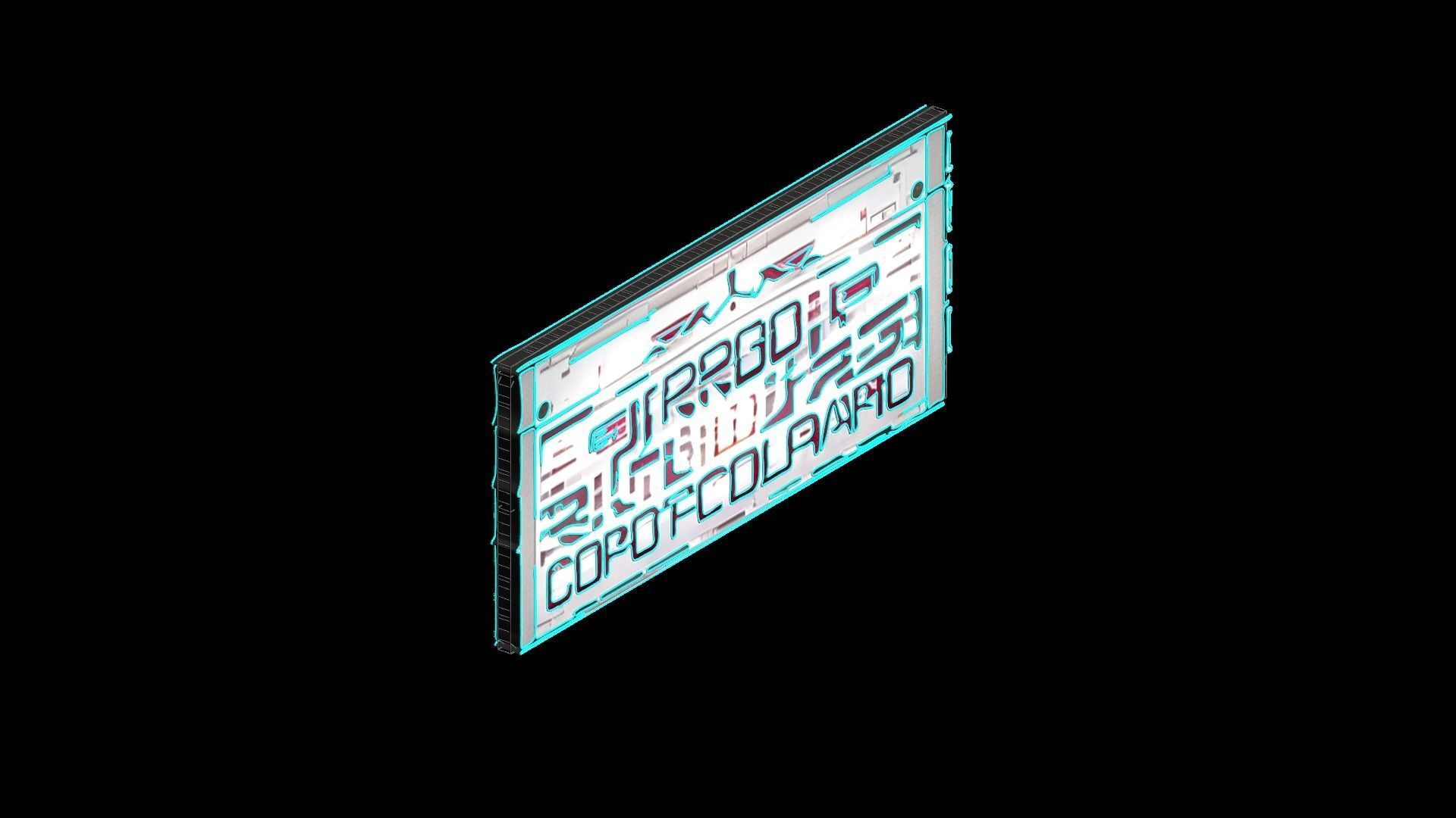 3D model Sci-Fi Sci Fi Cyberpunk City Neon Ad Light Board Street 02 VR ...