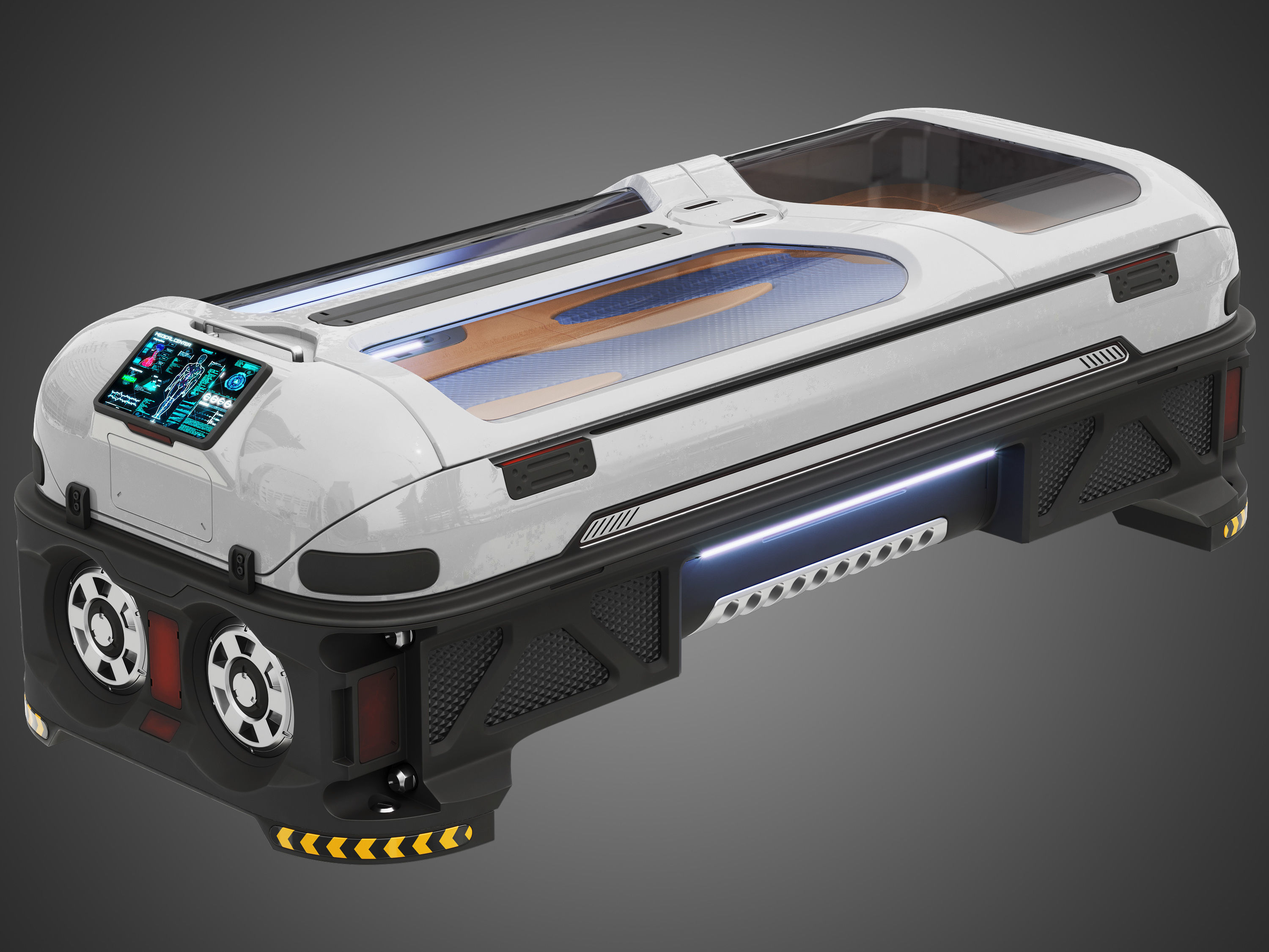 Sci-fi Cryo Chamber Cryopod 3D model | CGTrader