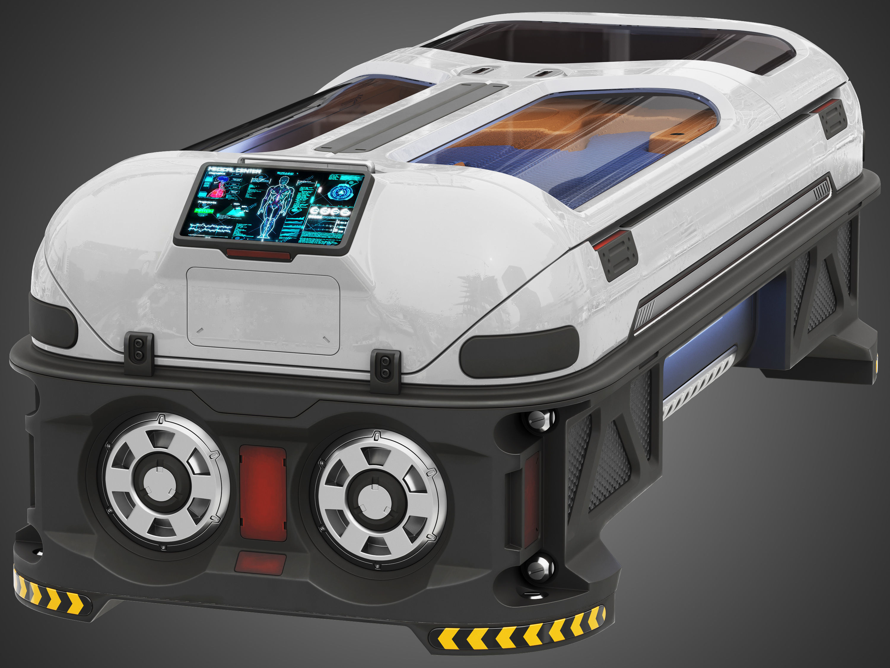 Sci-fi Cryo Chamber Cryopod 3D model | CGTrader