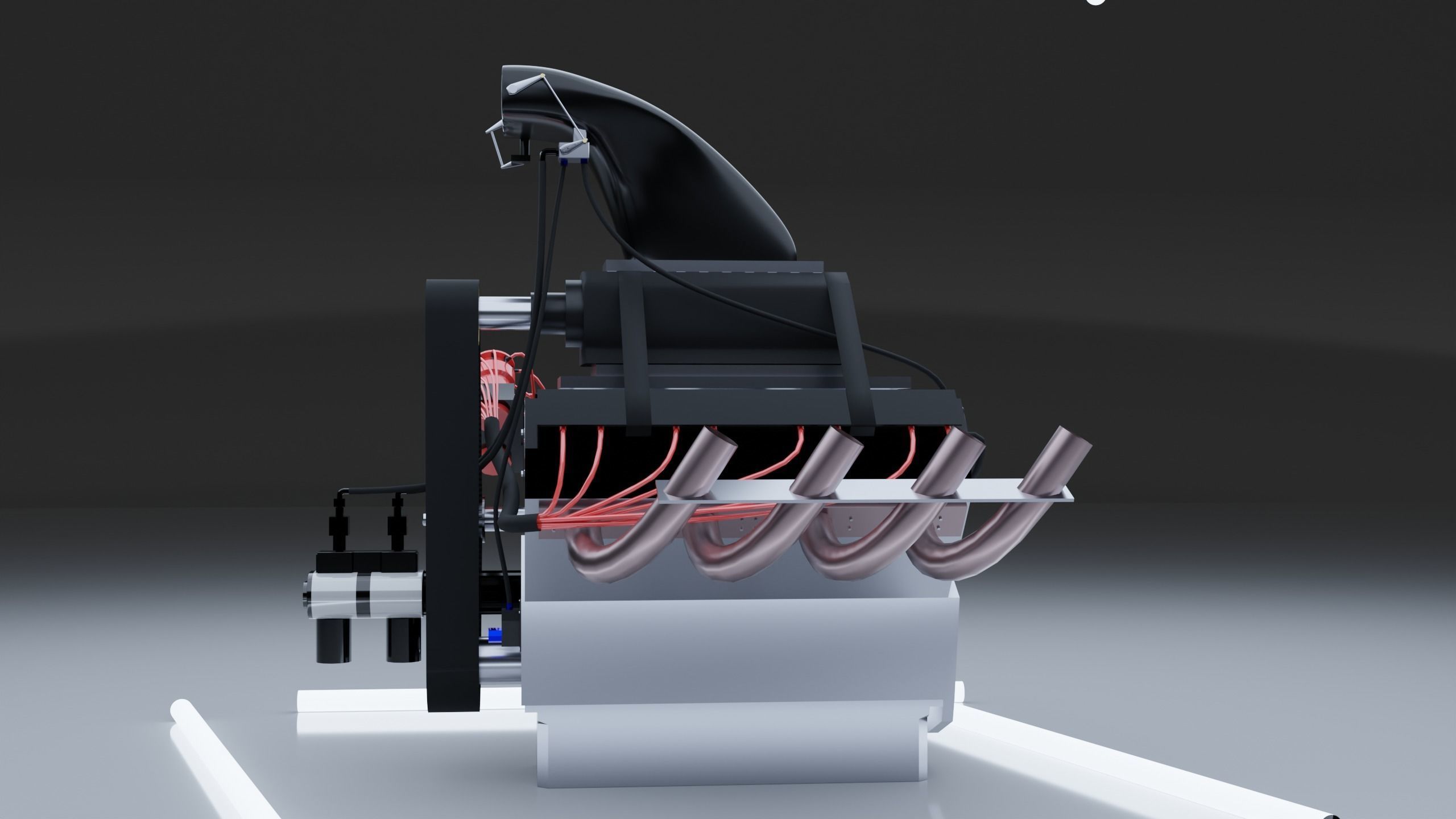 3D model Top Fuel dragster V8 engine VR / AR / low-poly | CGTrader