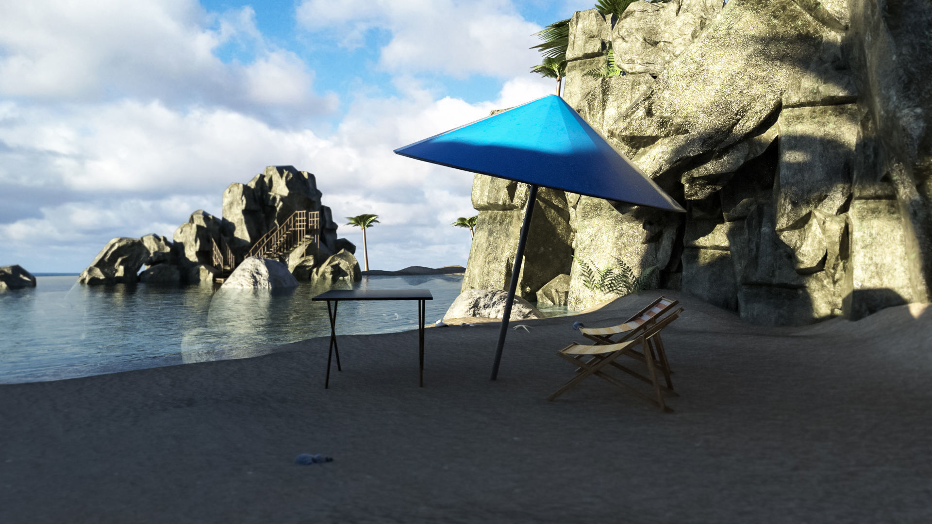 Mermaid Shore 3d Model Cgtrader