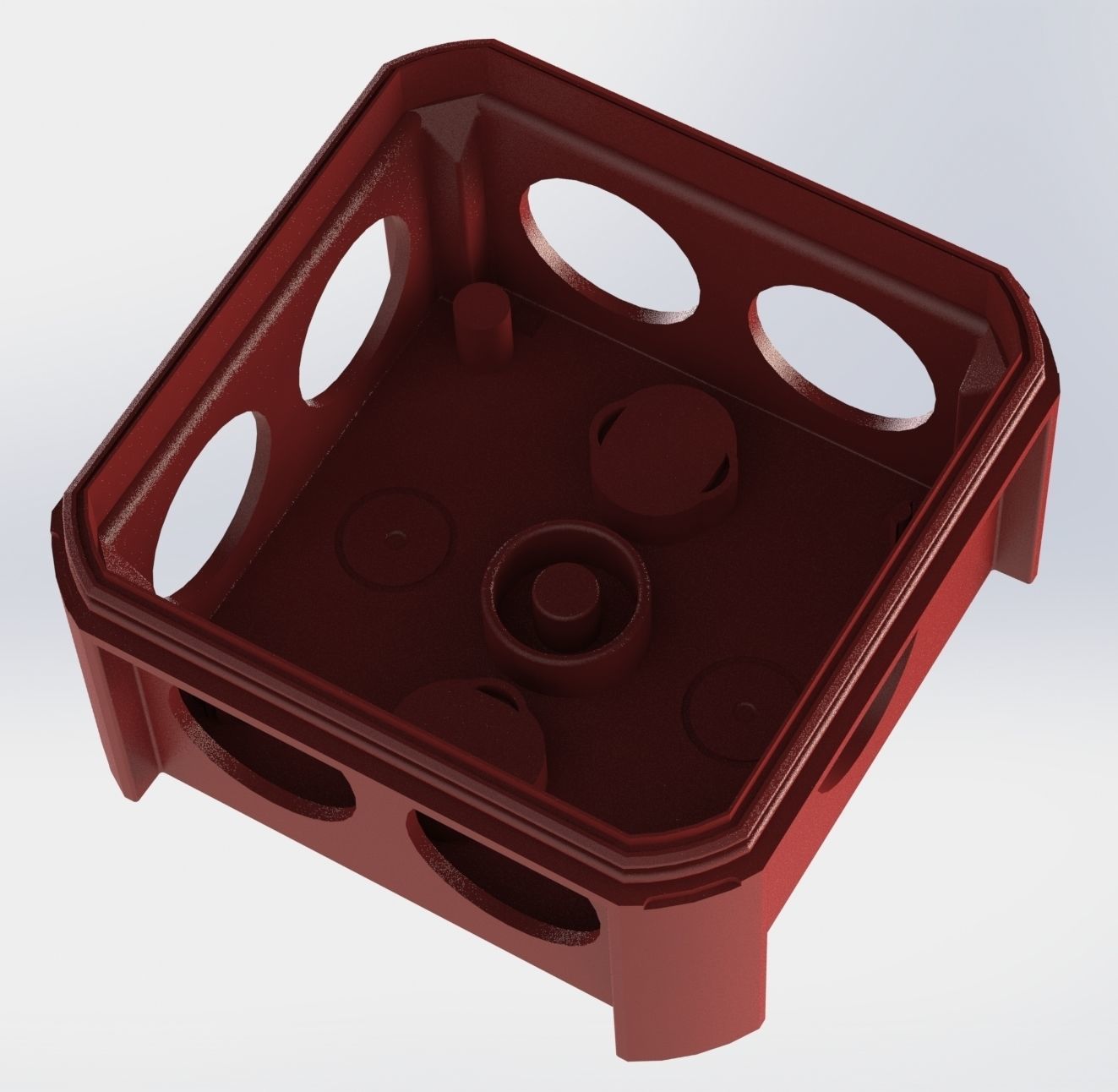 Square electrical junction box 90x90x50mm 3D model 3D printable | CGTrader