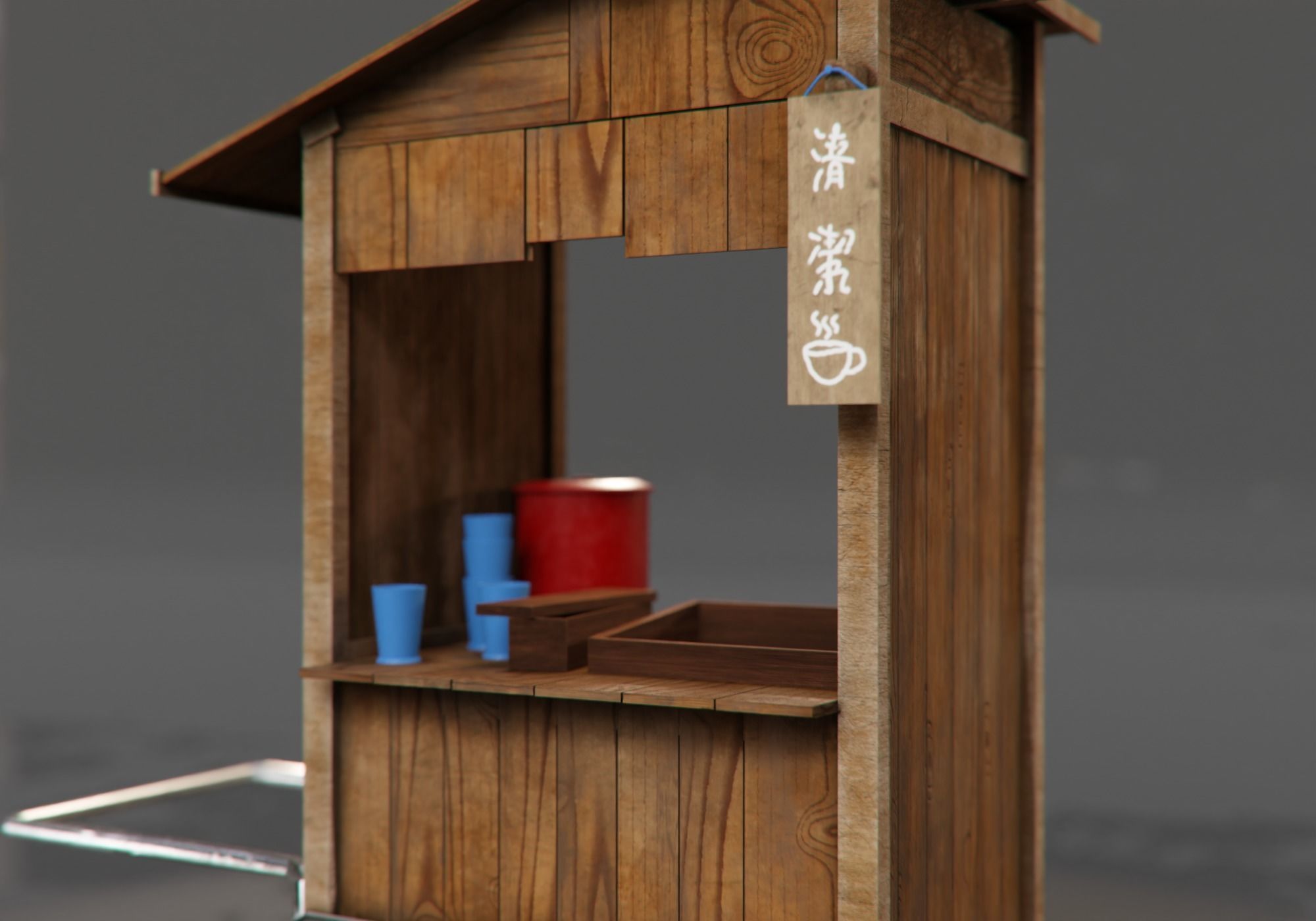 3D model Japanese Food Cart kaharu VR / AR / low-poly | CGTrader