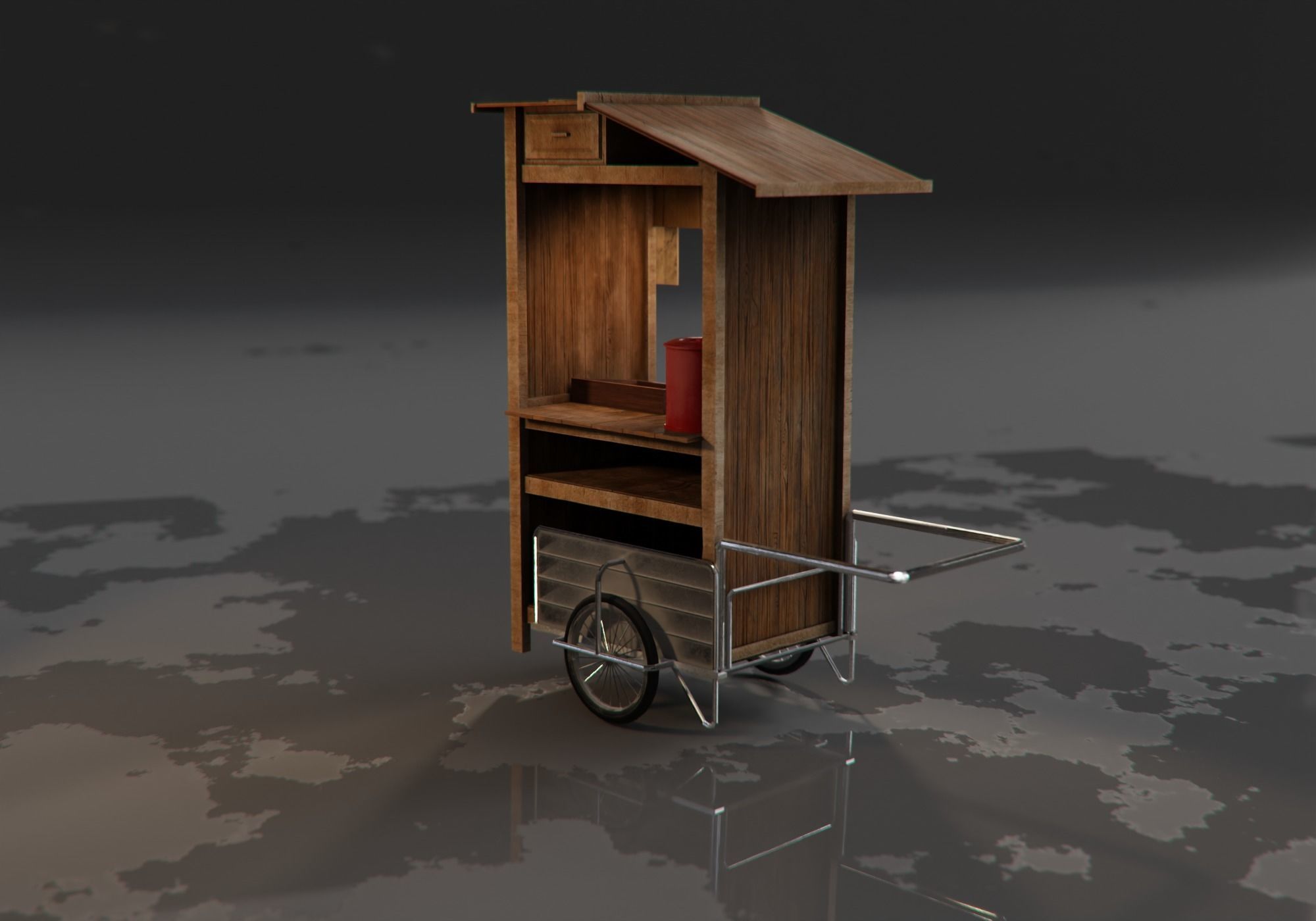3D model Japanese Food Cart kaharu VR / AR / low-poly | CGTrader
