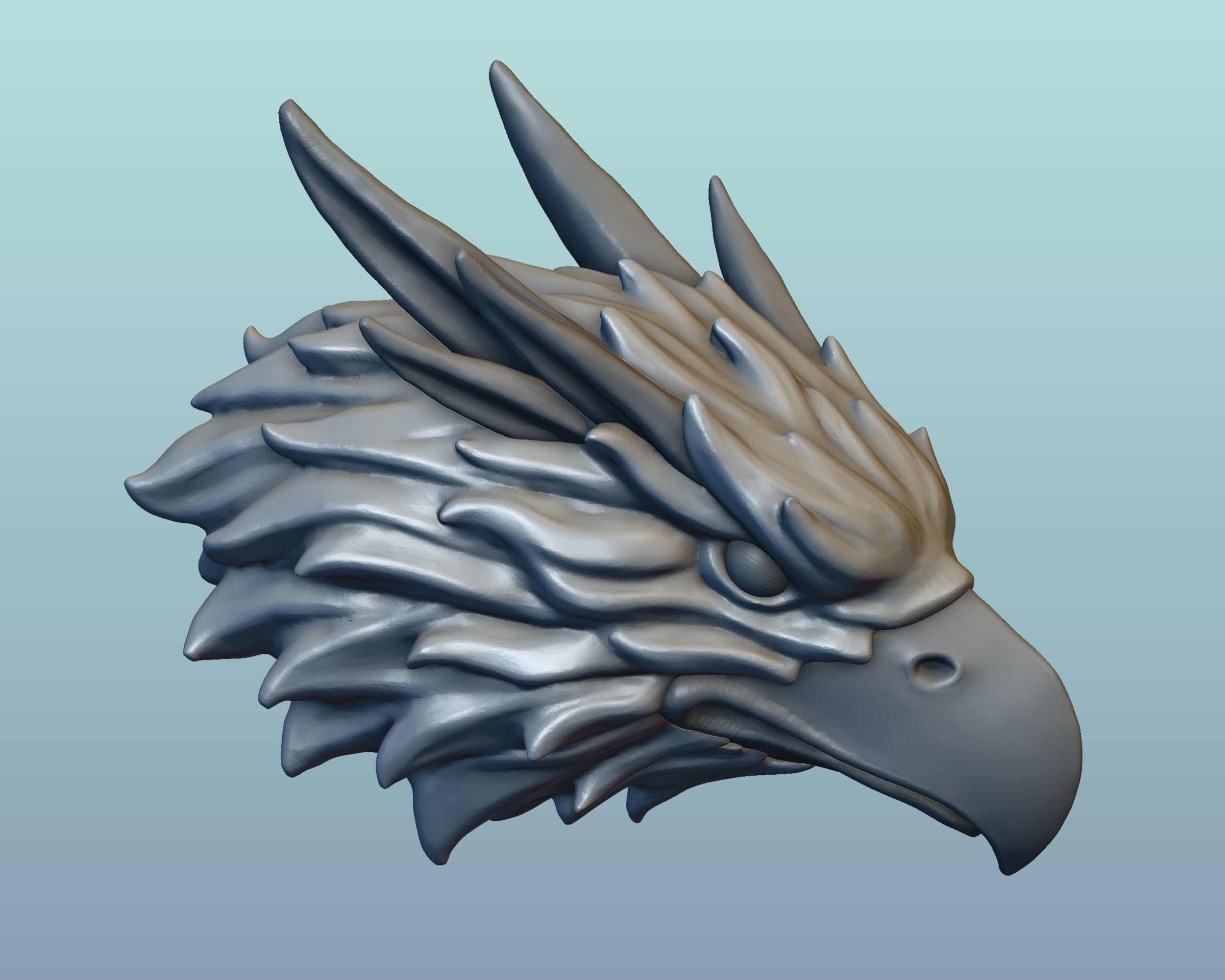 Griffin Head 3D model 3D printable | CGTrader