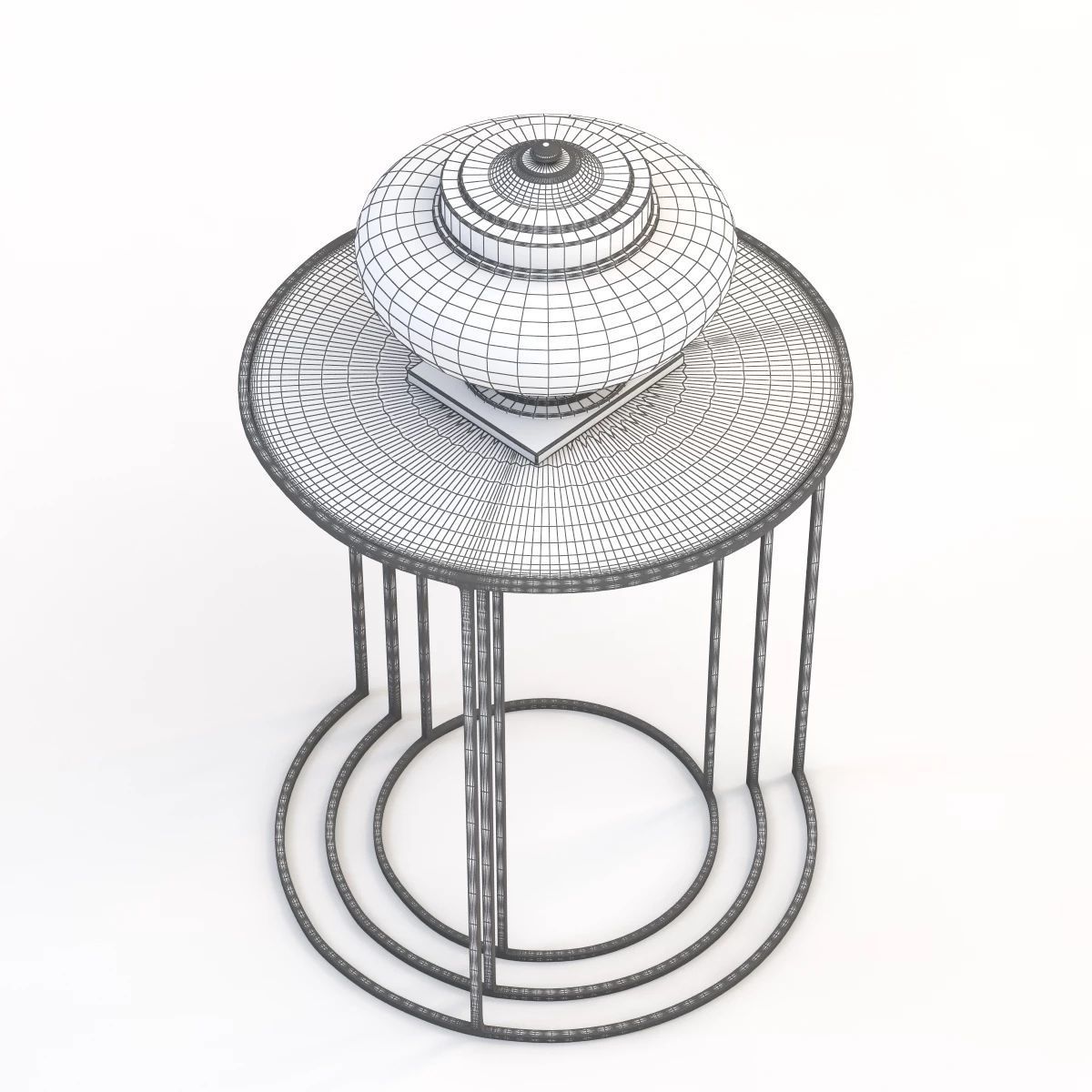 Nest of Round Side Tables 3D model | CGTrader