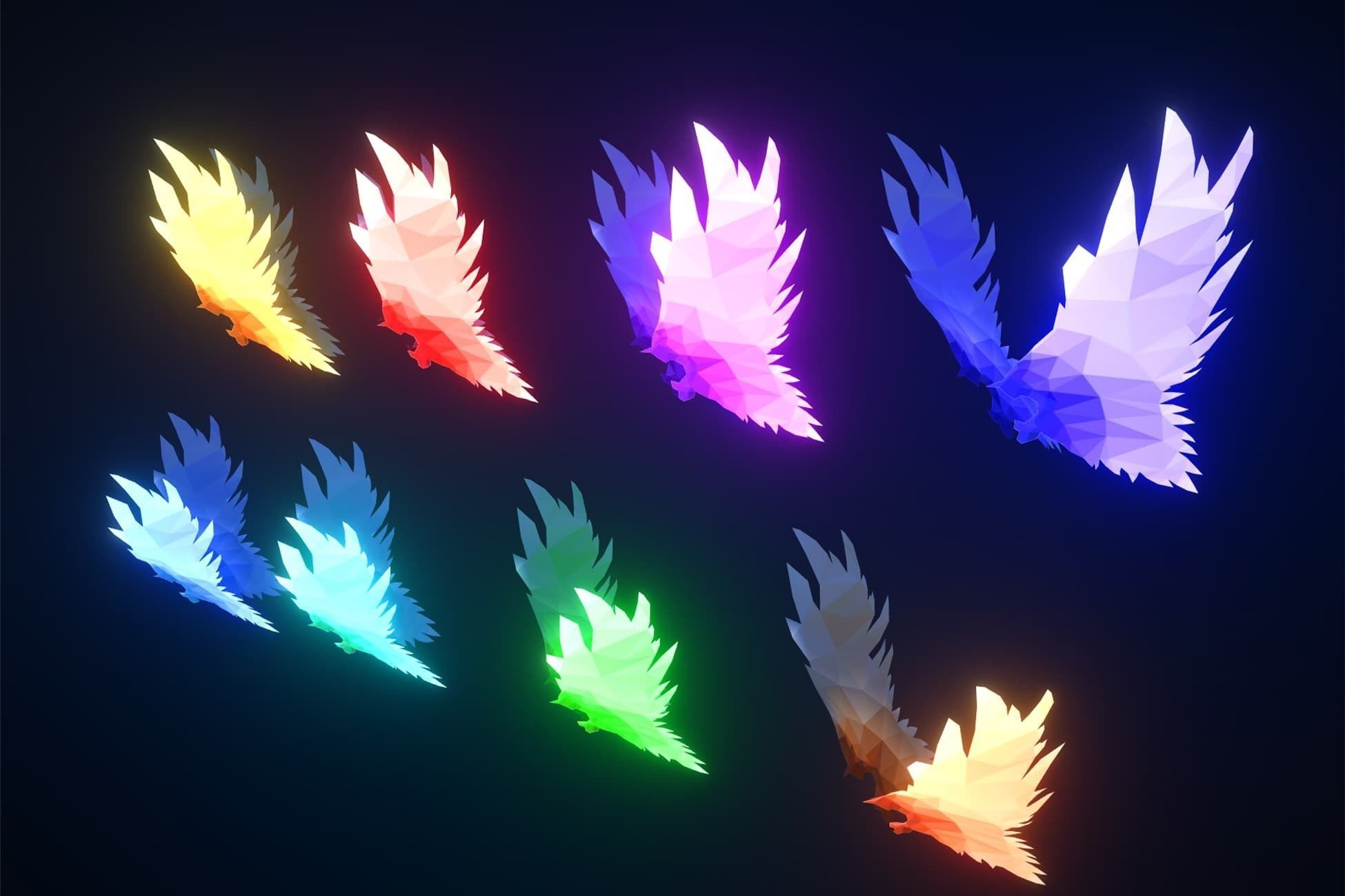 3D model Polygon Wing 1 - Low Poly 3D Art VR / AR / low-poly | CGTrader