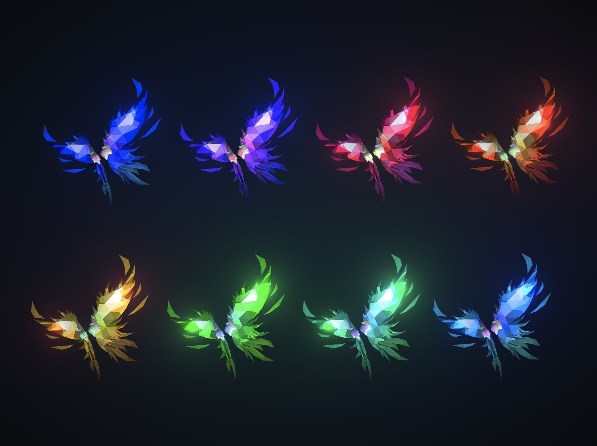 3D model Polygon Wing 4 - Low Poly 3D Art VR / AR / low-poly | CGTrader