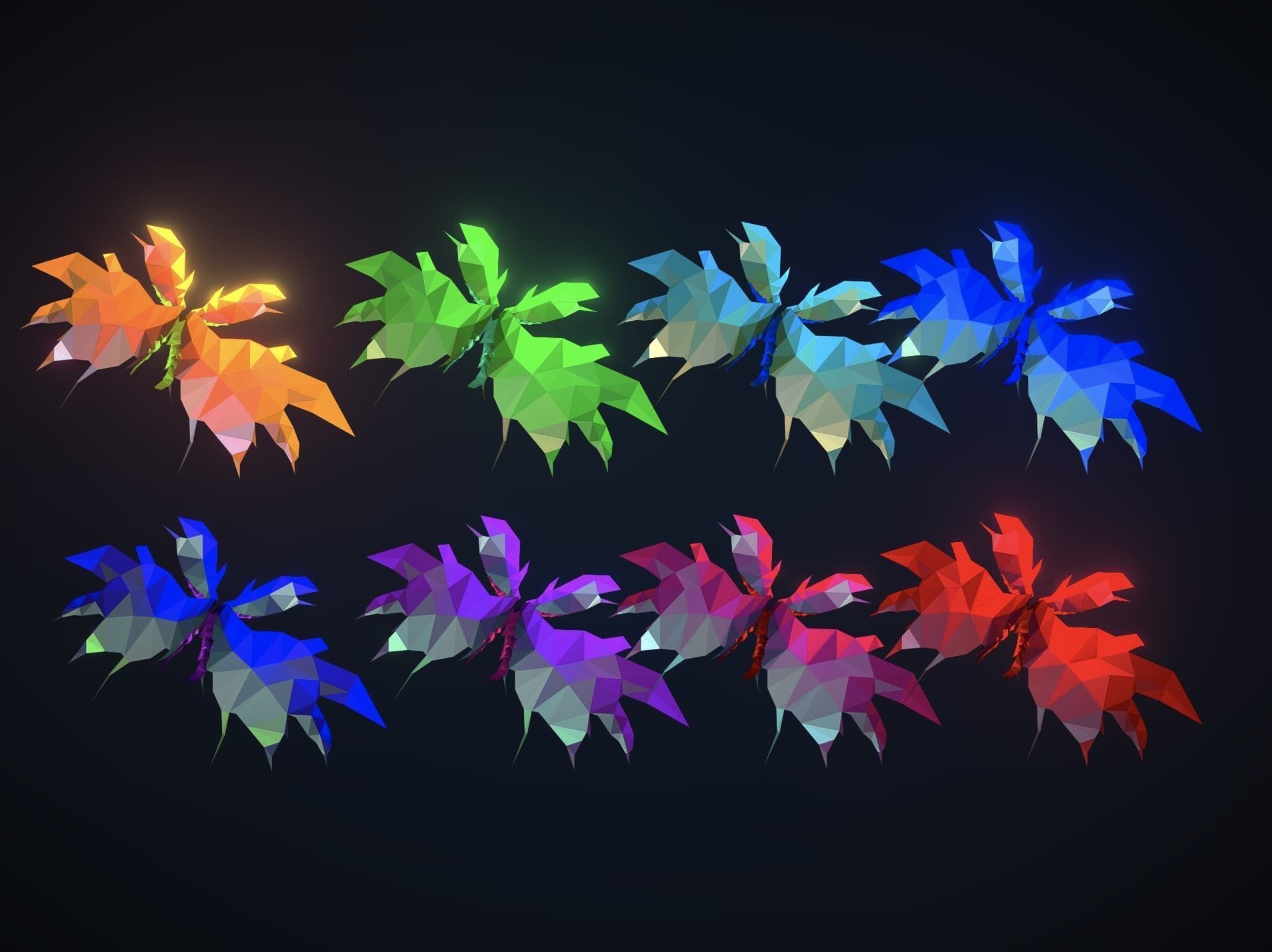 3D model Polygon Wing 4 - Low Poly 3D Art VR / AR / low-poly | CGTrader